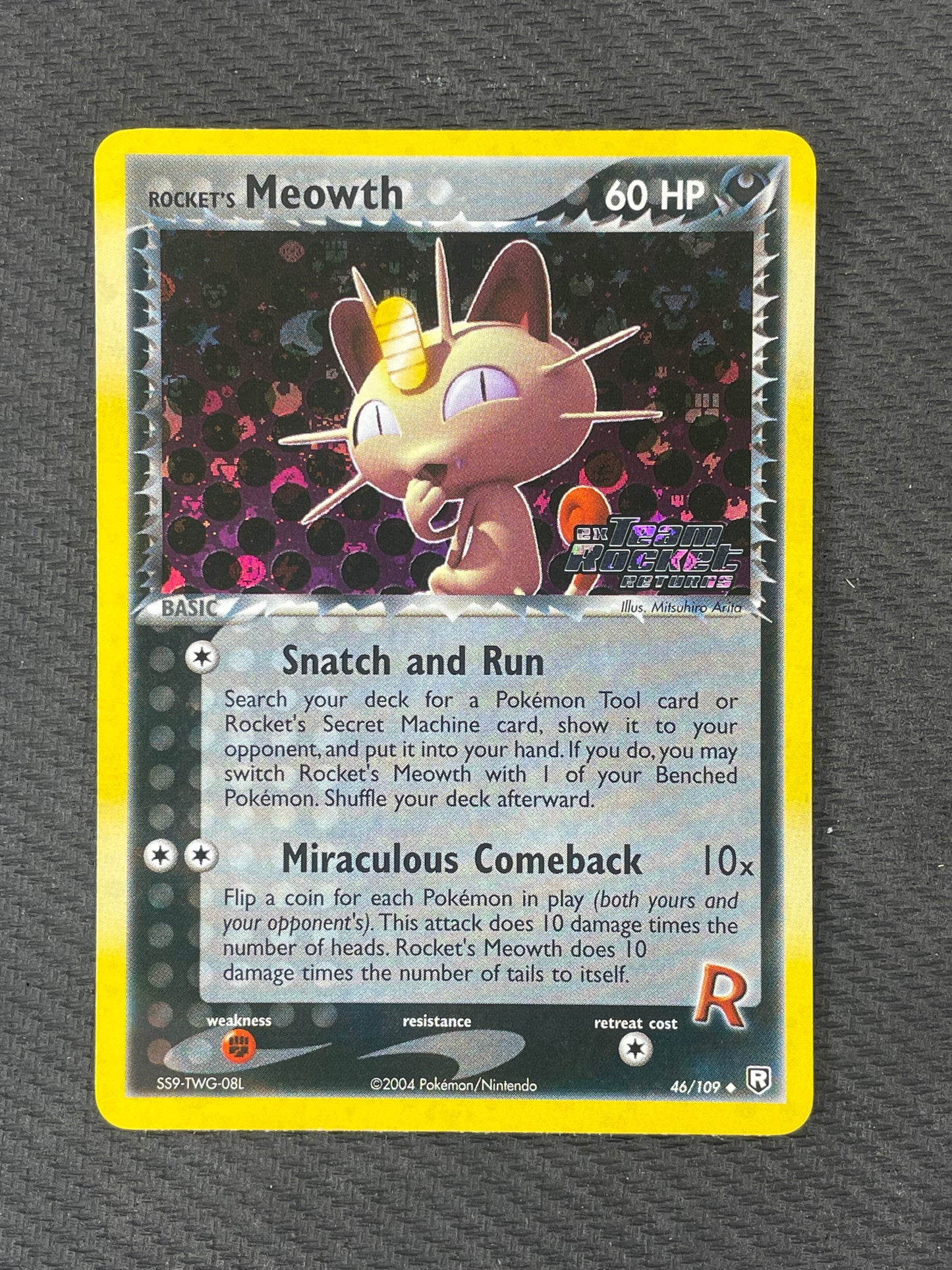 2004 Team Rocket Returns 46/109 Rockets Meowth Holo – Mint Collectables