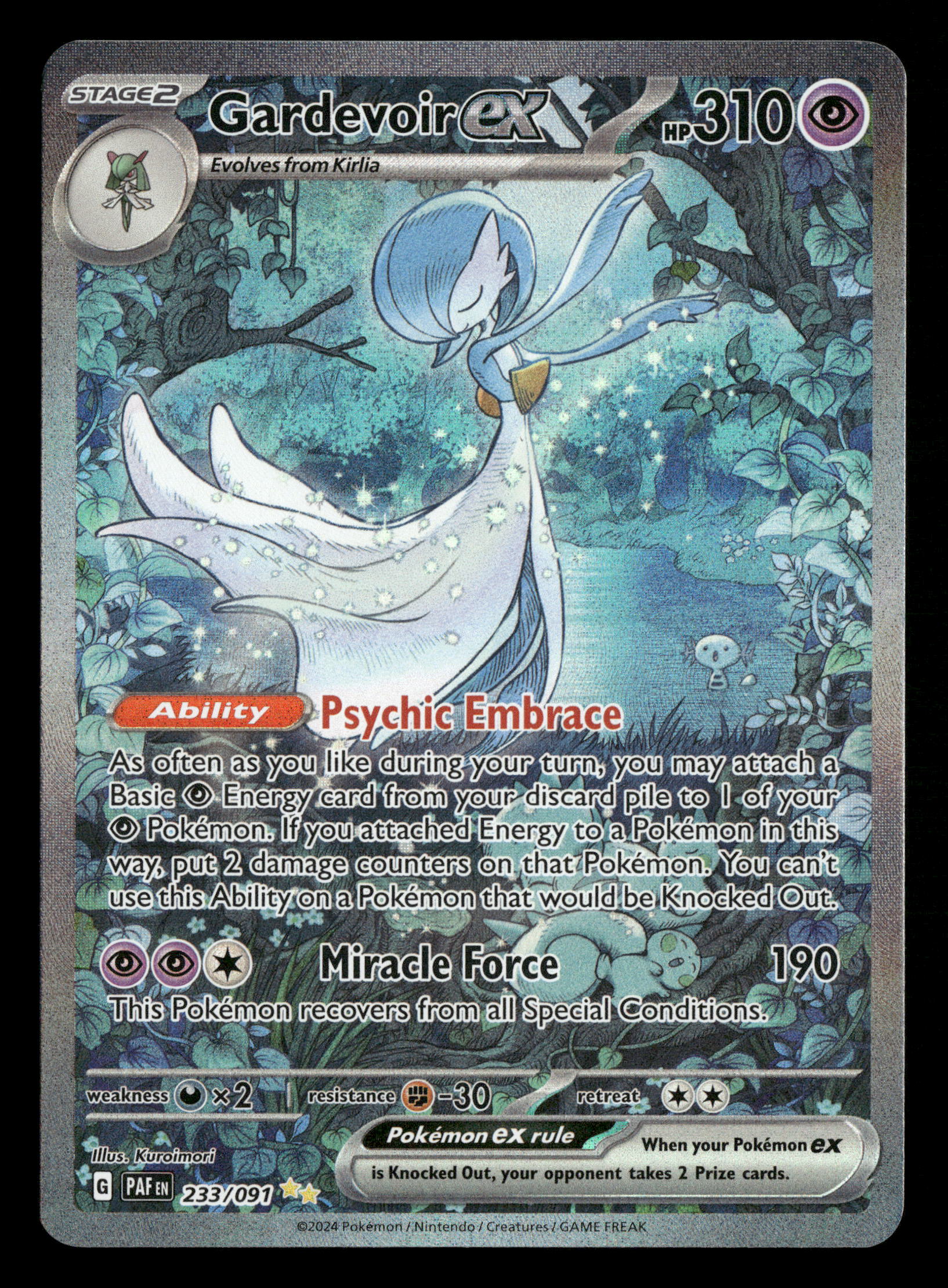 2023 Pokemon Paldean Fates 233/091 Gardevoir Ex Special Illustration R