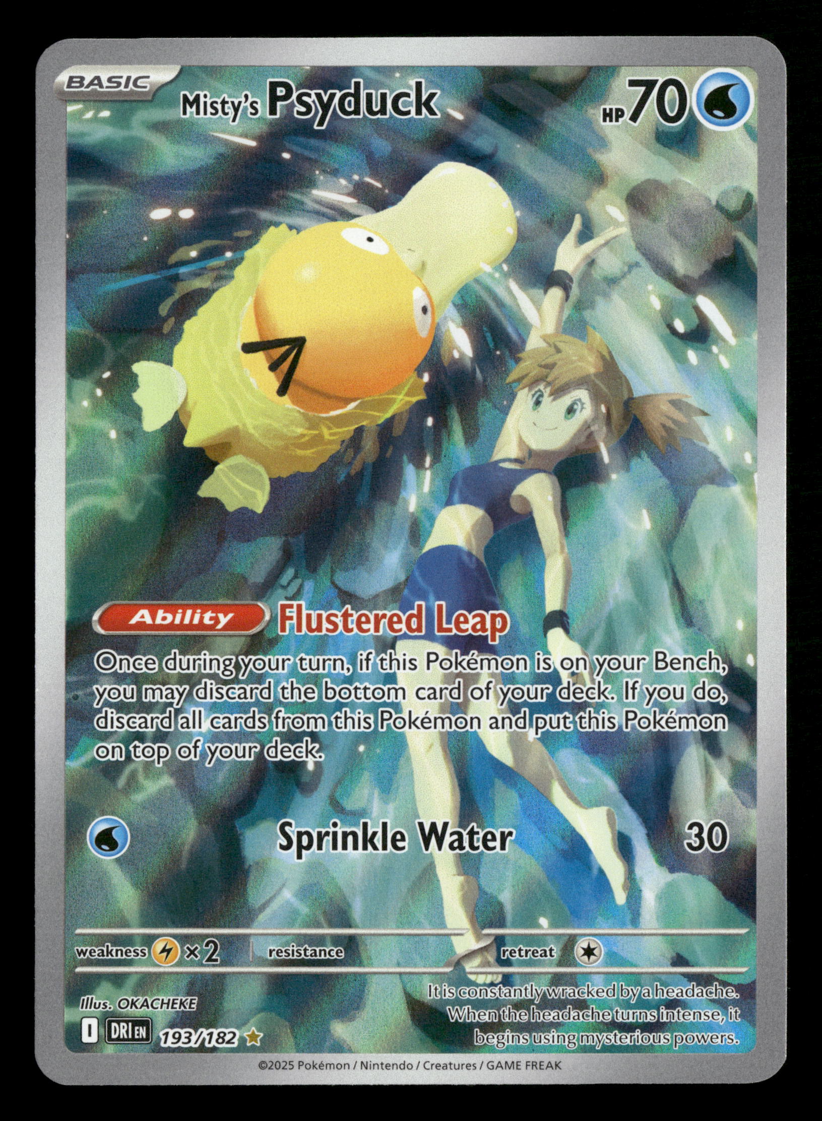 2025 Pokemon Destined Rivals 193/182 Misty's Psyduck Illustration Rare