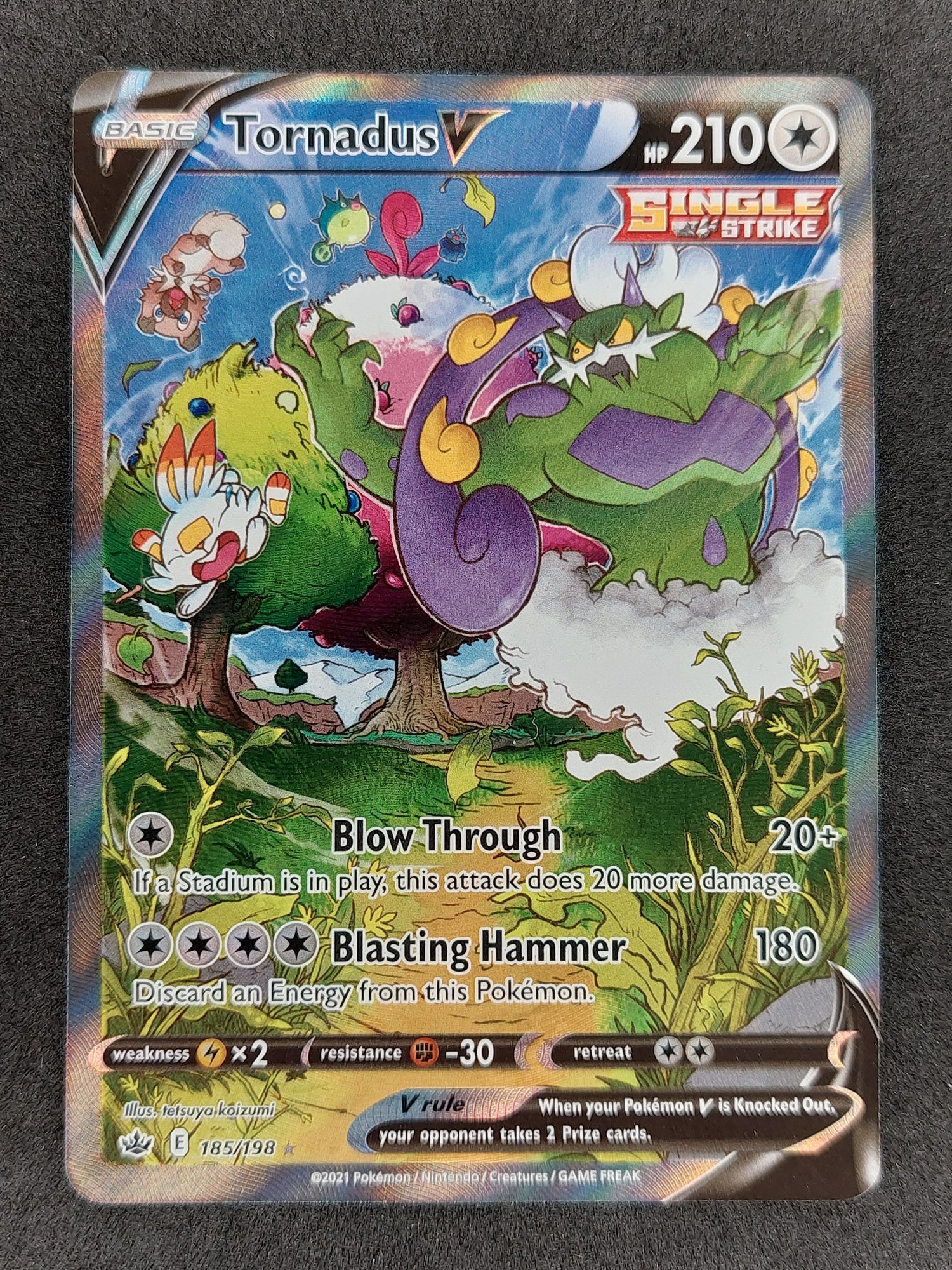 2021 Pokemon Chilling Reign Tornadus V Alt Art 185/198 – Mint Collectables