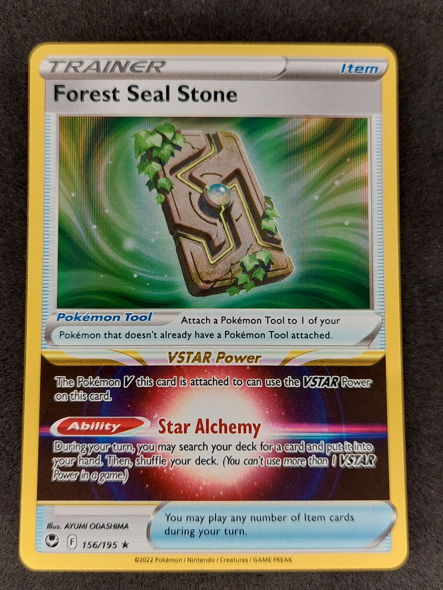 2022 Pokemon Silver Tempest 156/195 Trainer Forest Seal Stone Holo ...