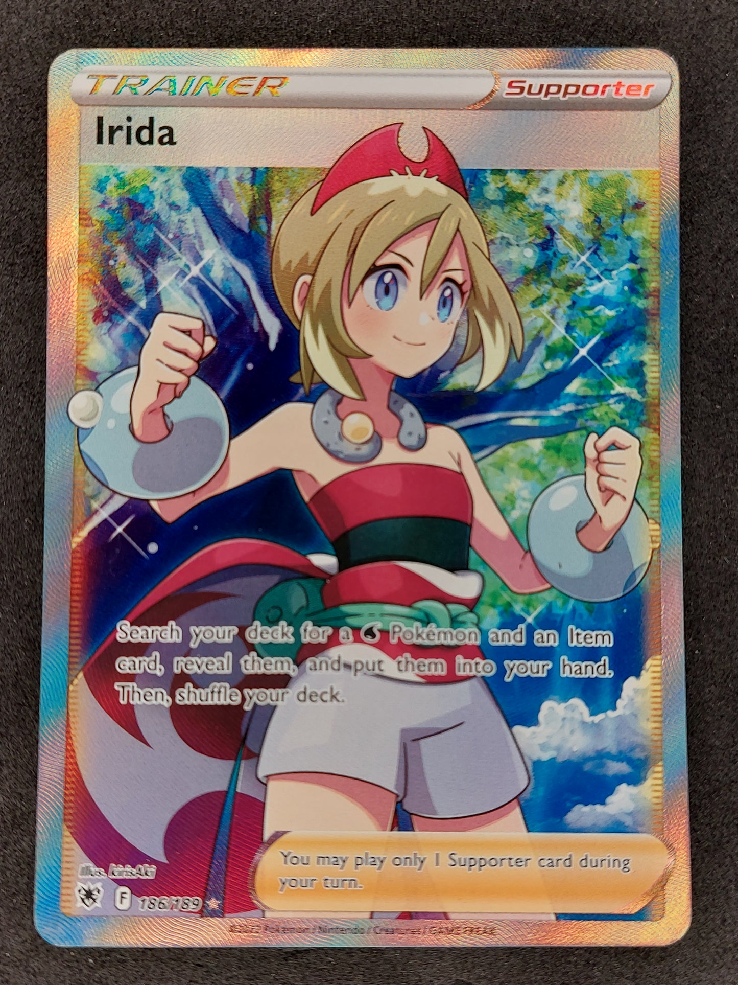 2022 Pokemon Astral Radiance 186/189 Trainer Irida Full Art – Mint ...