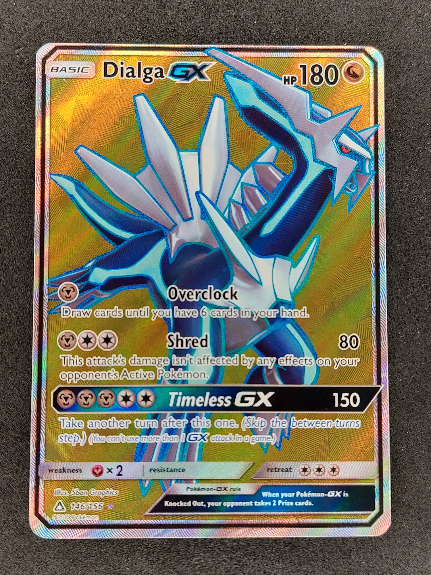 2018 Pokemon S&M Ultra Prism 146/156 Dialga GX Full Art Ultra Rare ...