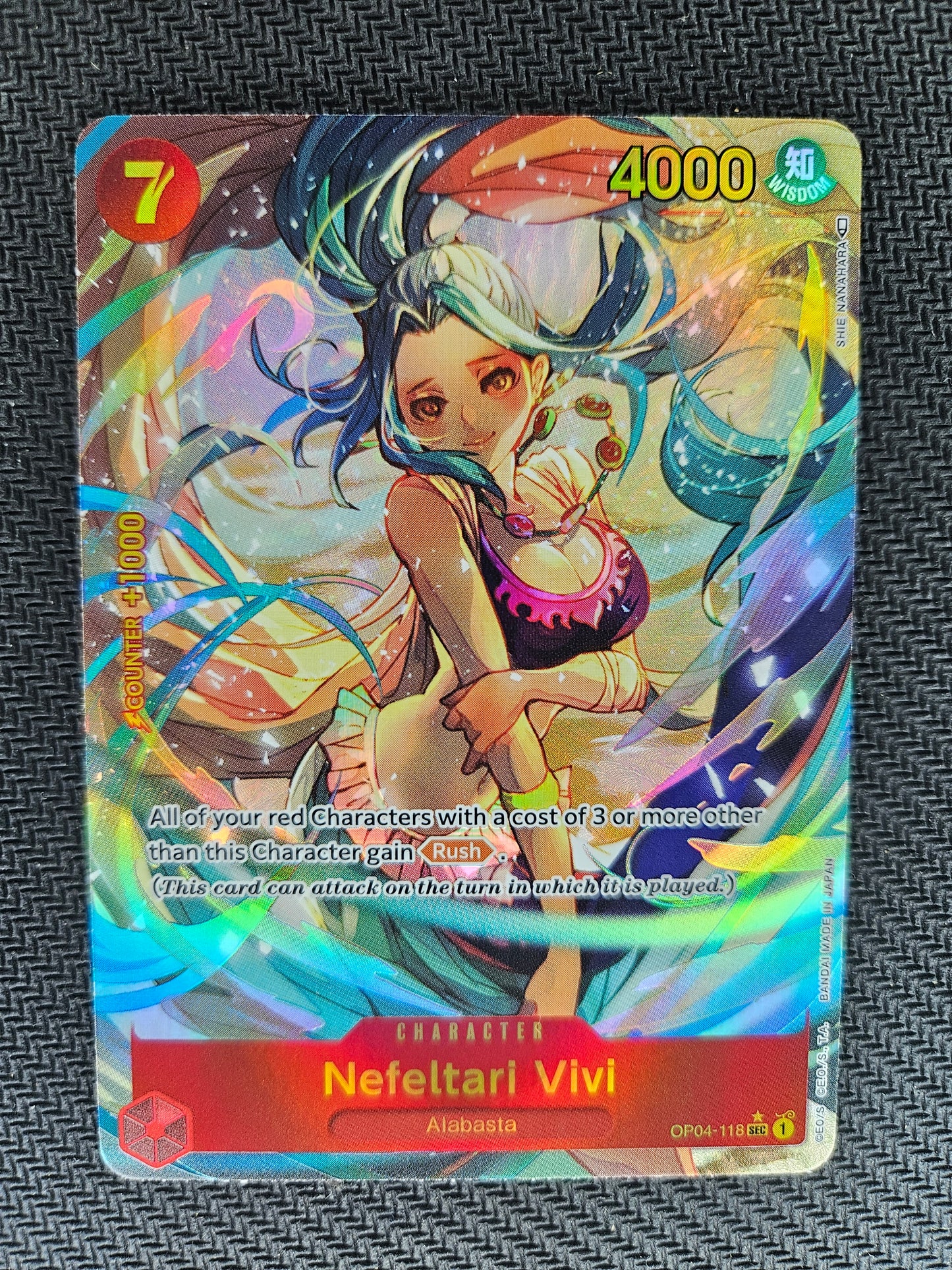 One Piece TCG Kingdoms of Intrigue OP04-118 Nefeltari Vivi Secret Alte – Mint Collectables