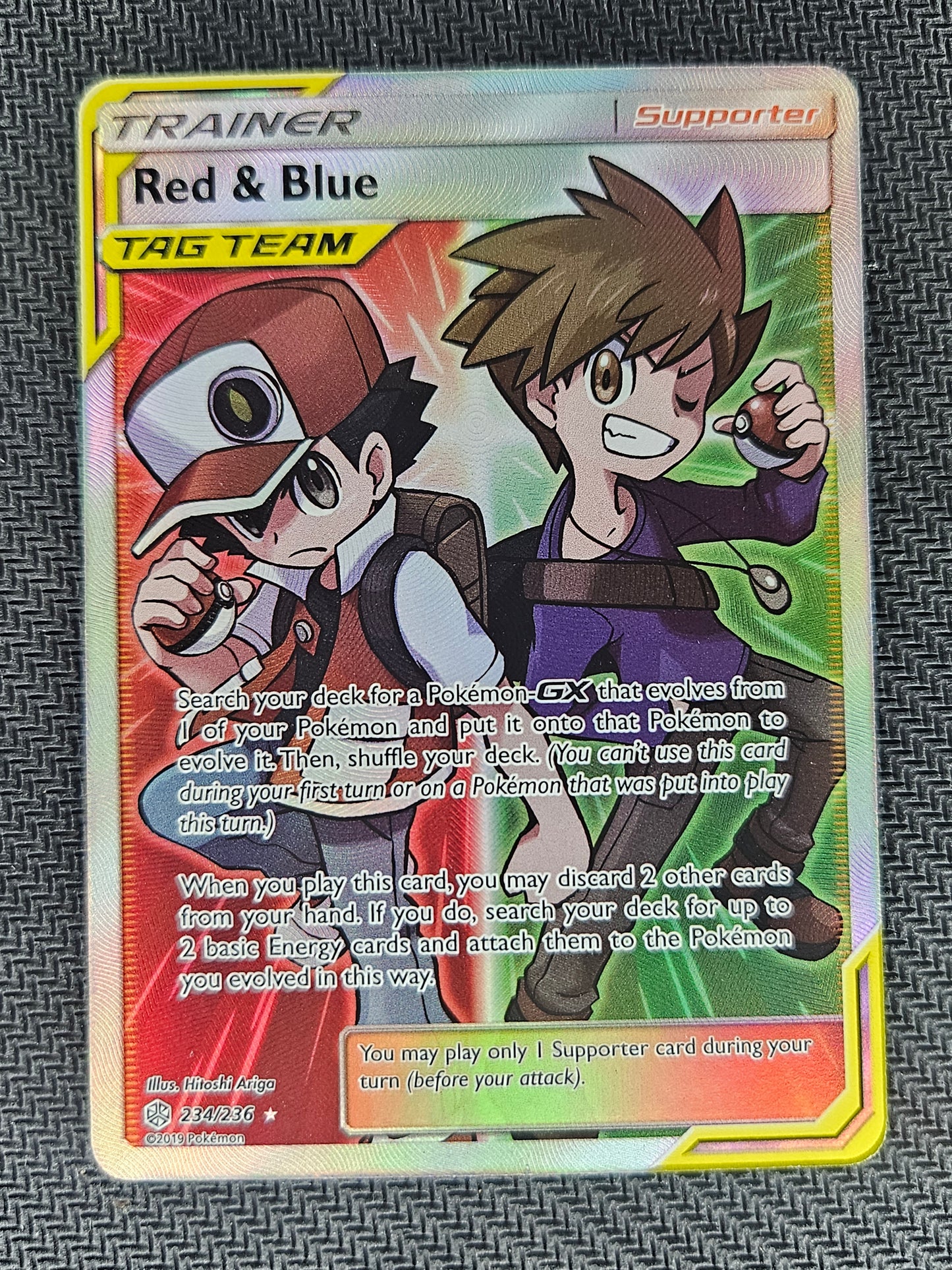 2019 Pokemon SM Cosmic Eclipse 234/236 Red & Blue Full Art – Mint ...