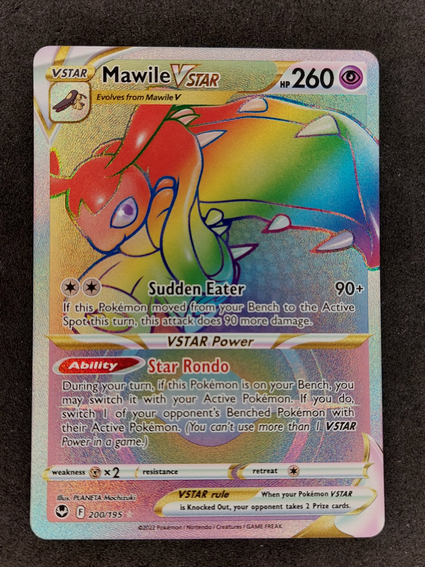 2022 Pokemon Silver Tempest 200/195 Mawile Vstar Rainbow Secret Rare – Mint Collectables