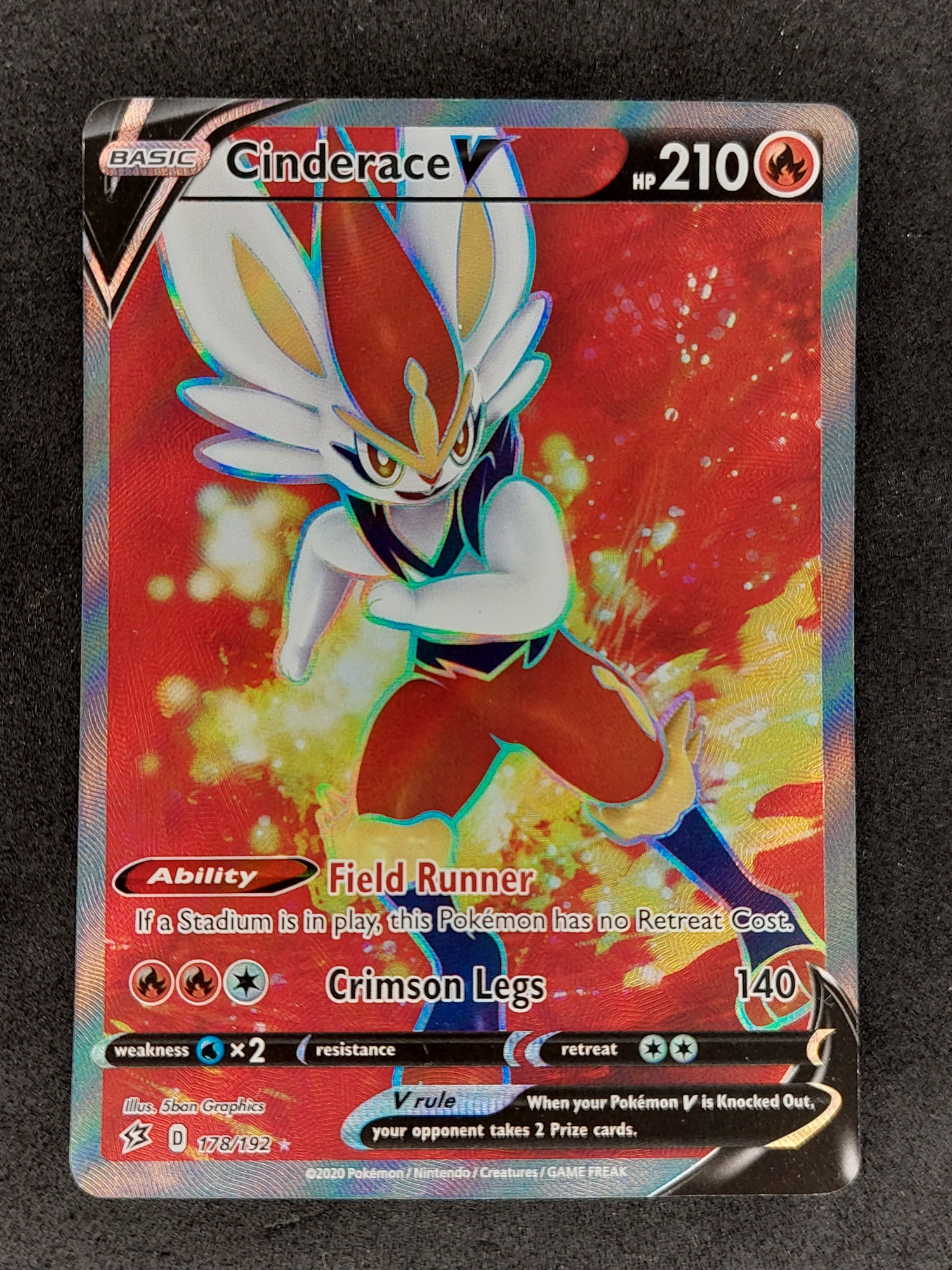 2020 Pokemon Rebel Clash 178/192 Cinderace V Full Art Ultra Rare – Mint ...