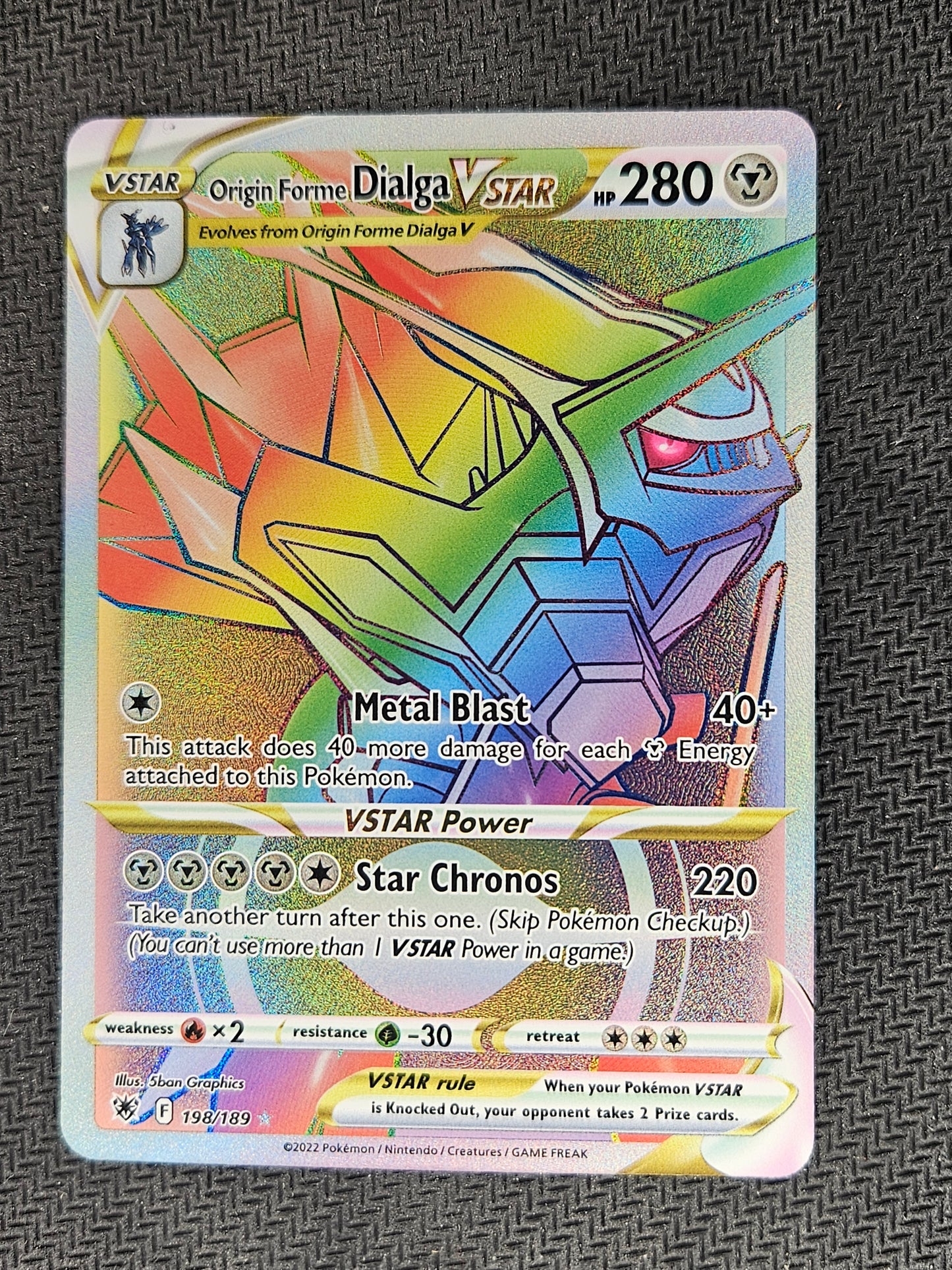 2022 Pokemon SwSh Astral Radiance 198/189 Origin Forme Dialga Vstar Ra – Mint Collectables