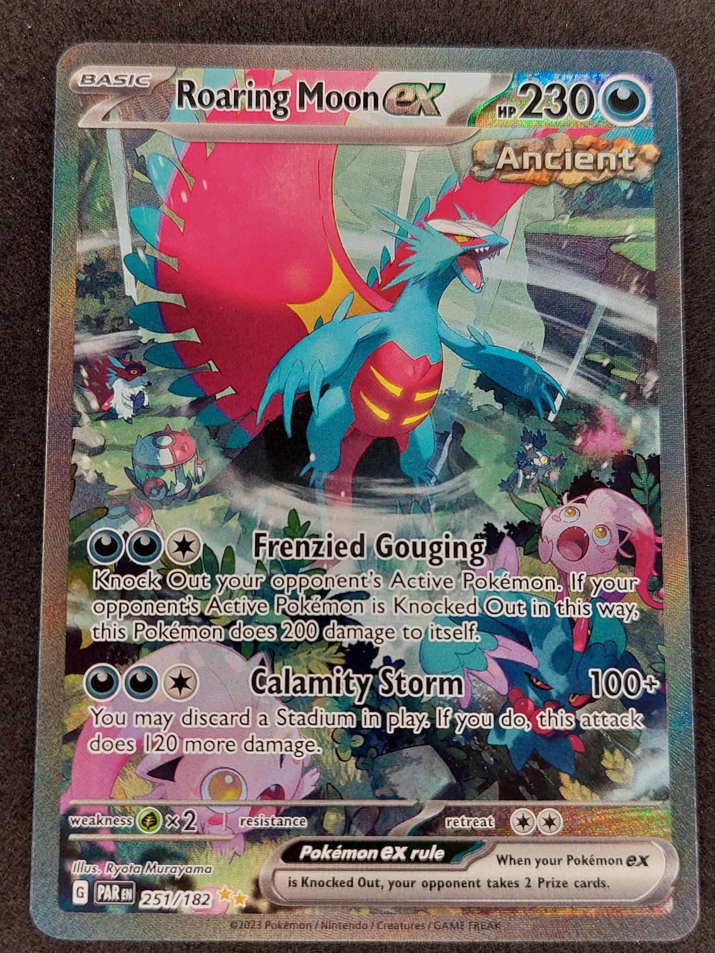 2023 Pokemon Paradox Rift 251/182 Roaring Moon EX Special Illustration ...