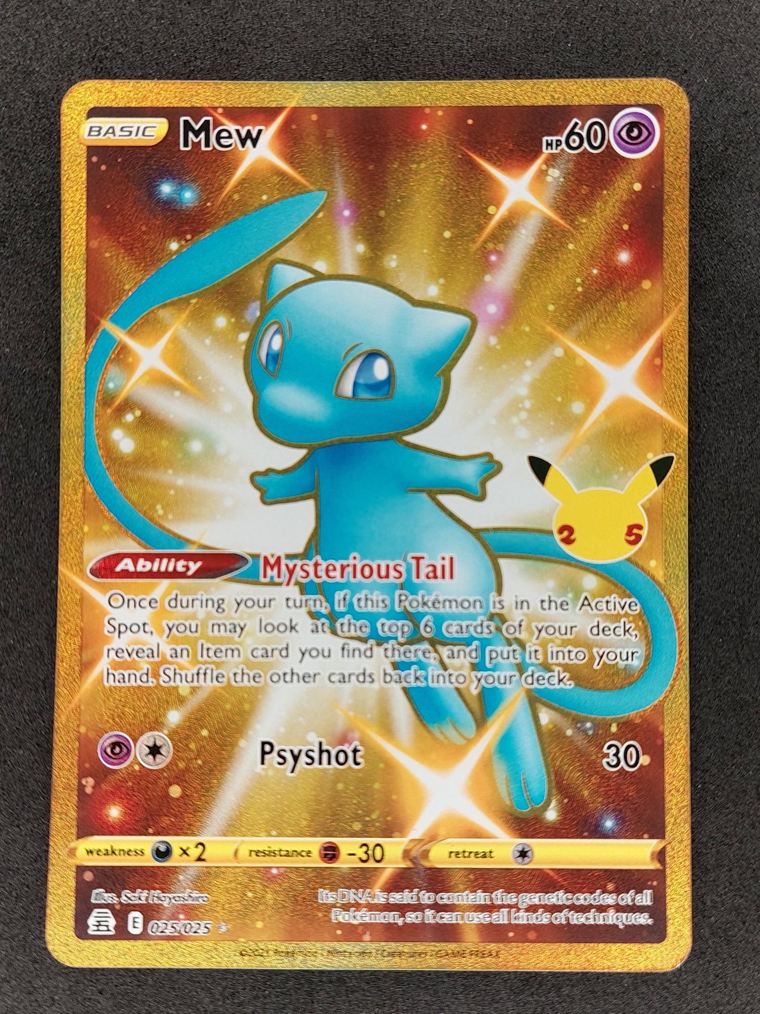 Pokemon Celebrations Gold Mew 025/025 – Mint Collectables