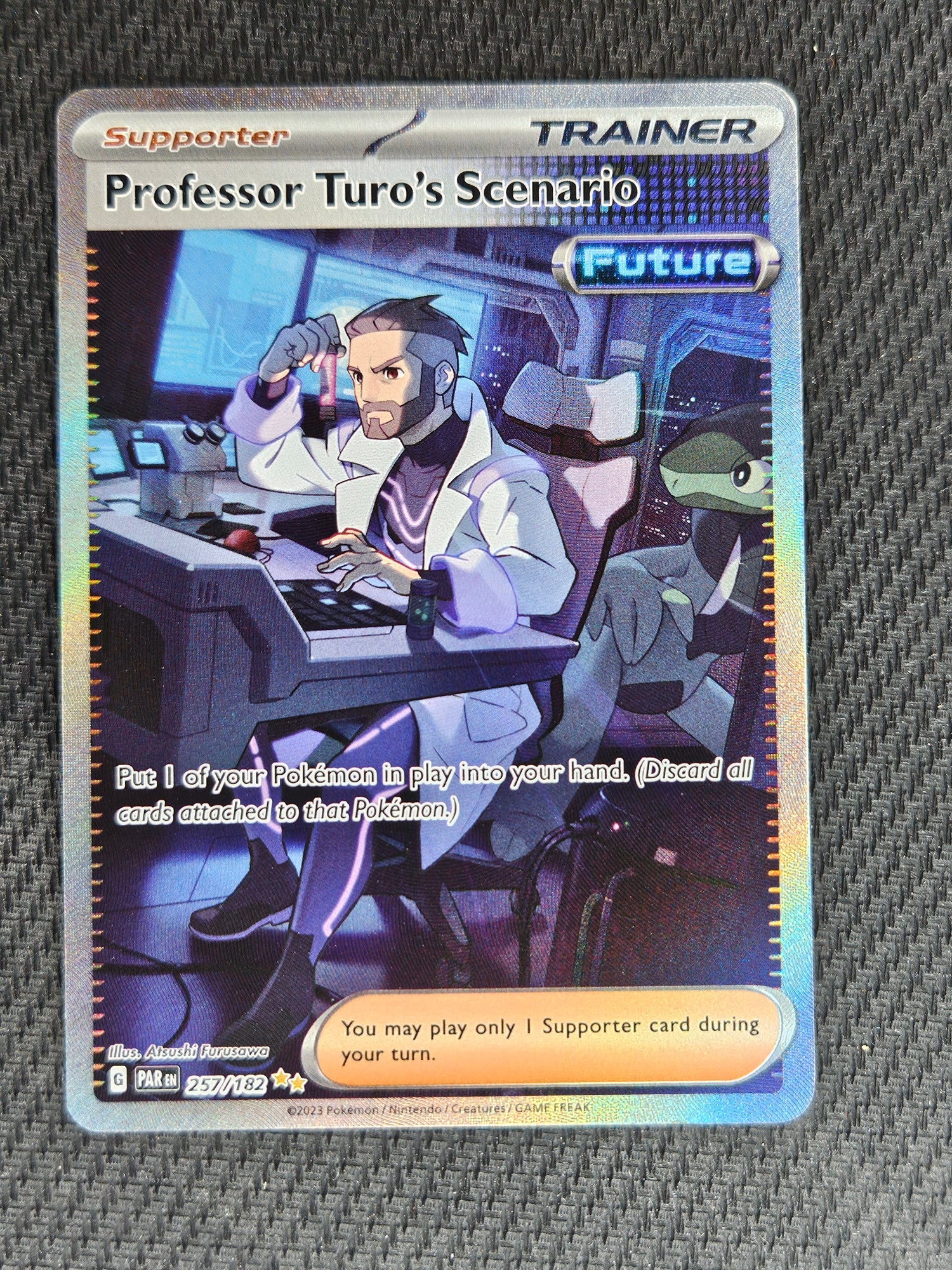 2023 Pokemon SV Paradox Rift 257/182 Professor Turo's Scenario SAR ...