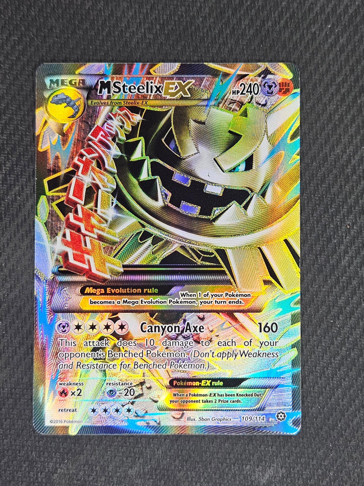 2016 Pokemon XY Steam Siege 109/114 M Steelix EX Full Art – Mint ...