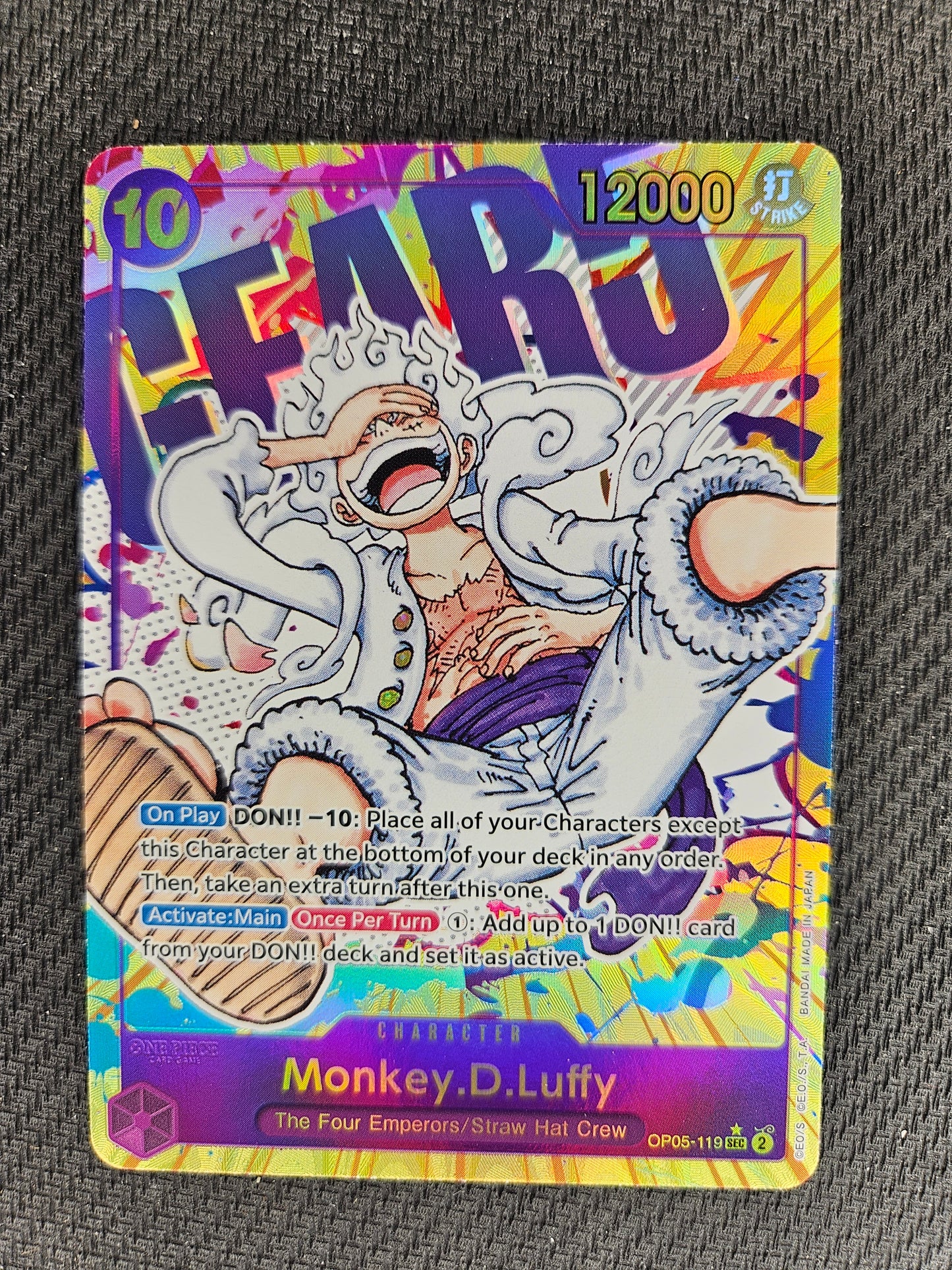 One Piece TCG Awakening of the New Era OP05-119 Monkey.D.Luffy Alt Sec ...