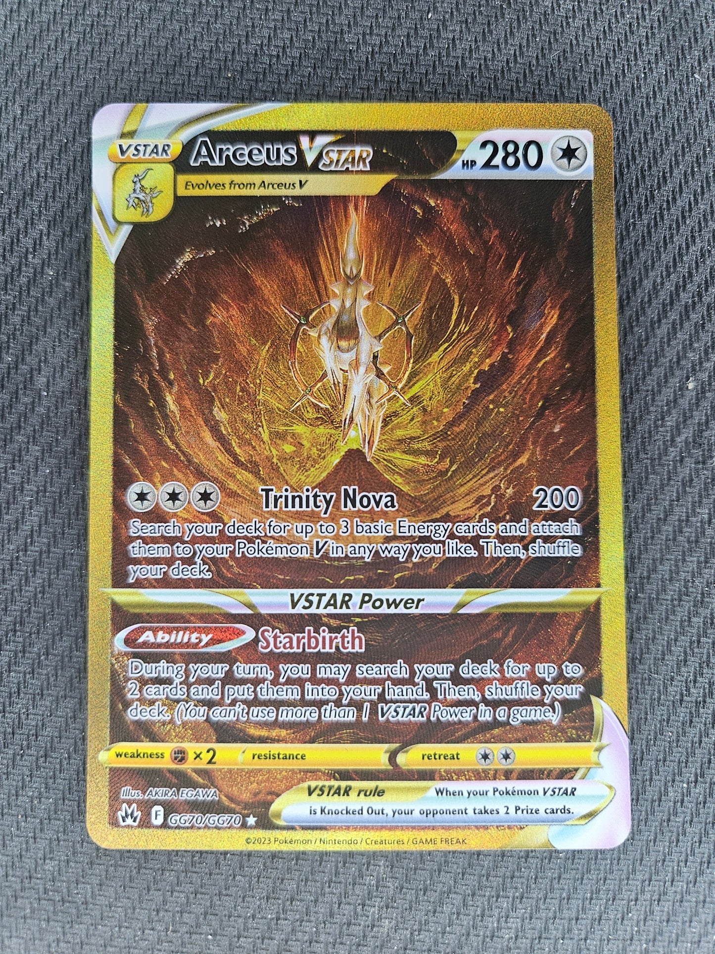 Pokemon Crown Zenith Arceus Vstar Gold Galarian Gallery GG70/GG70 – Mint Collectables
