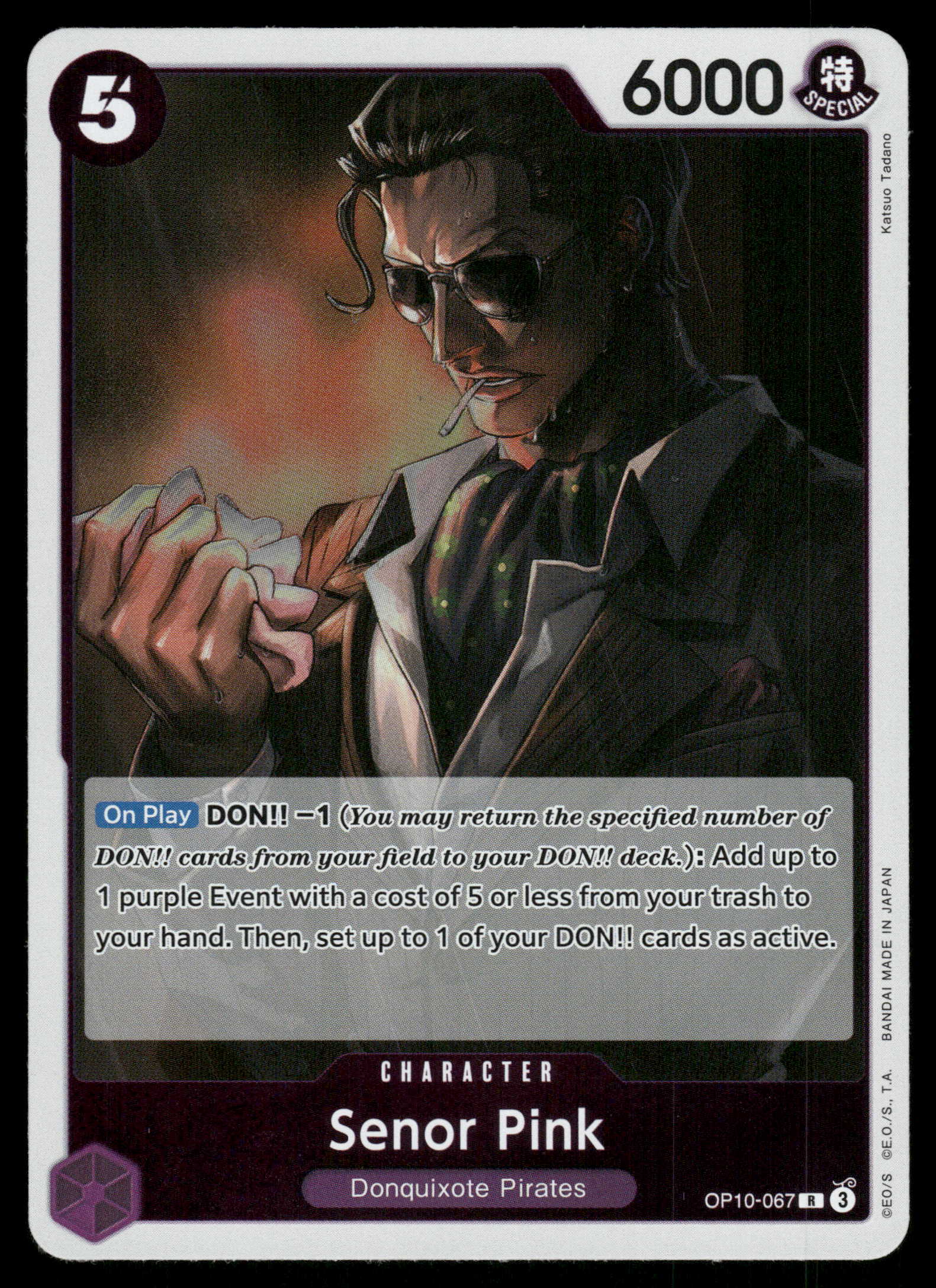 One Piece Card Game OP10-067 Senor Pink Rare
