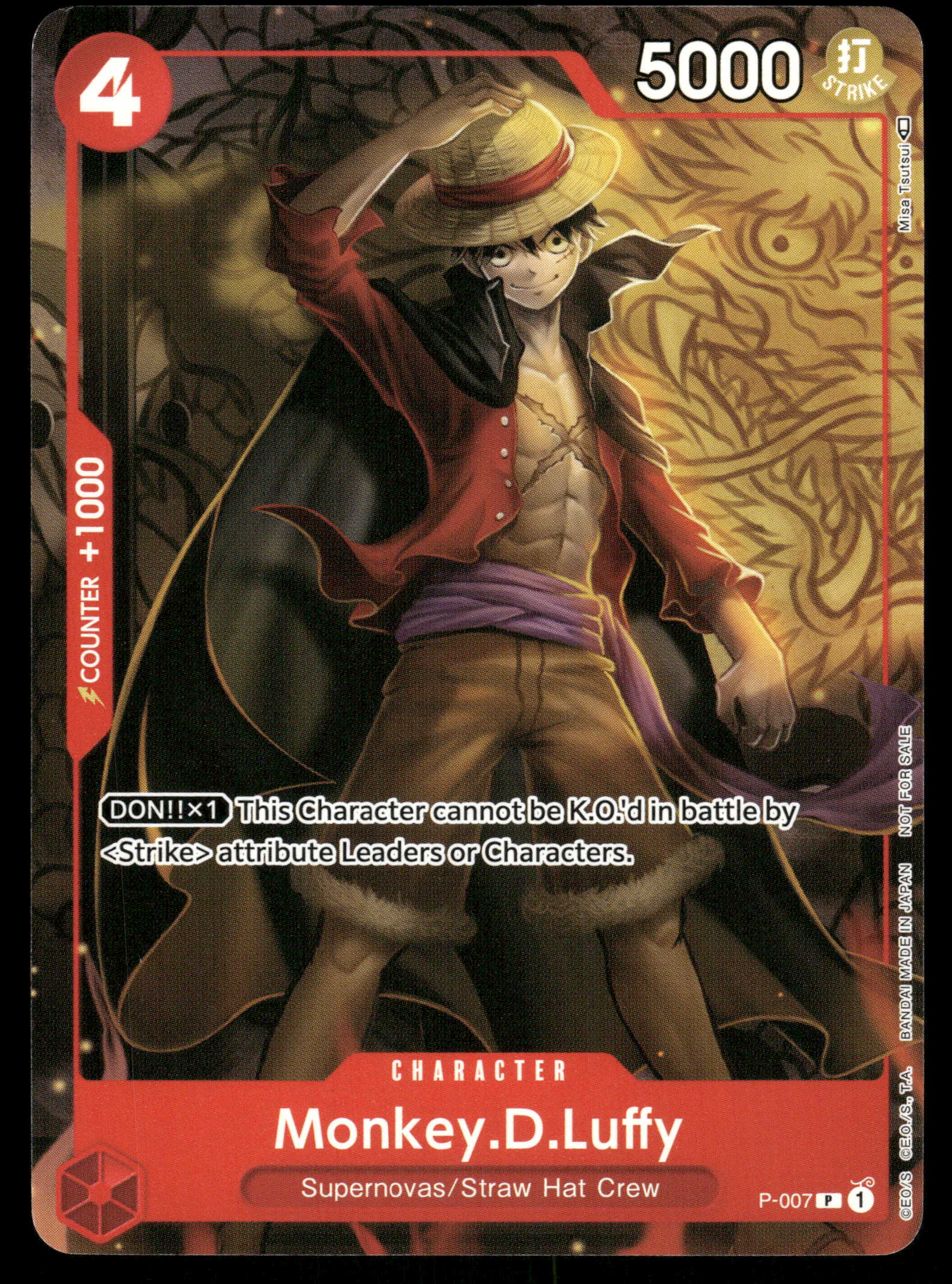 One Piece TCG P-007 Monkey. D. Luffy Promo