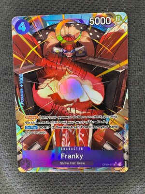 One Piece TCG OP09-072 Franky Super Rare Alternate Art