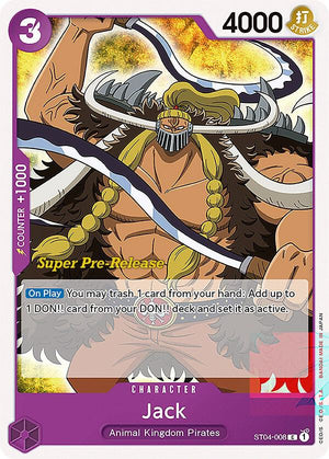 One Piece TCG ST04-008 Jack Super Pre-Release