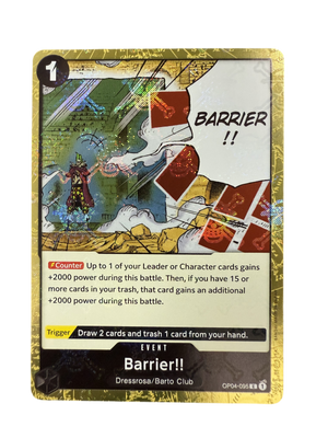 One Piece TCG OP04-095 Barrier!! PRB01 Pirate Skull Foil