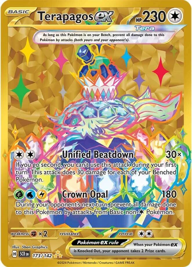 2024 Pokemon SV Stellar Crown 173/142 Terapagos ex Gold