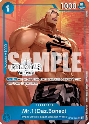One Piece TCG OP02-063 Mr.1 (Daz.Bonez) Online Regional Participant