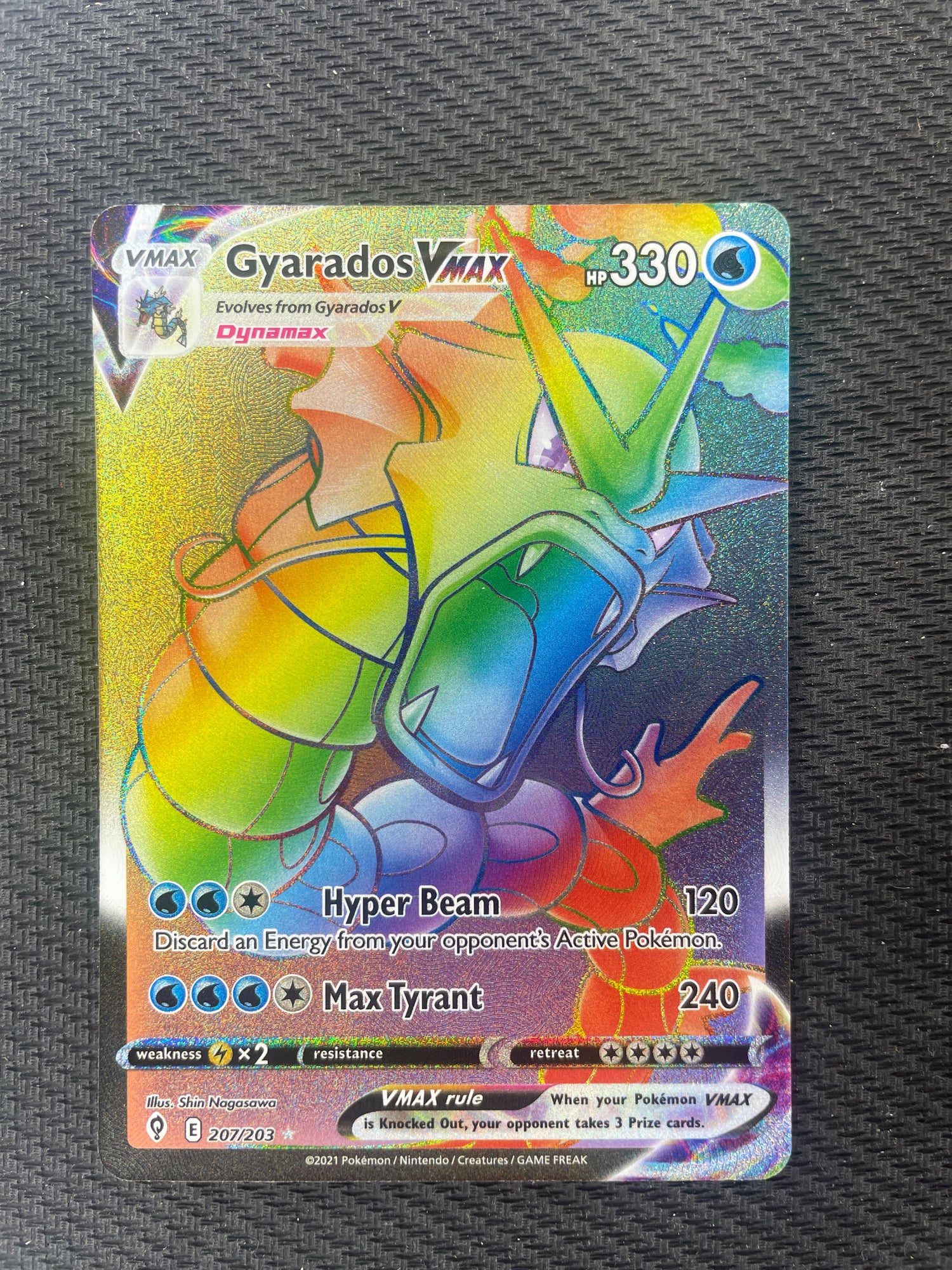 2021 Pokemon Evolving Skies 207/203 Gyarados Vmax Rainbow Rare – Mint ...