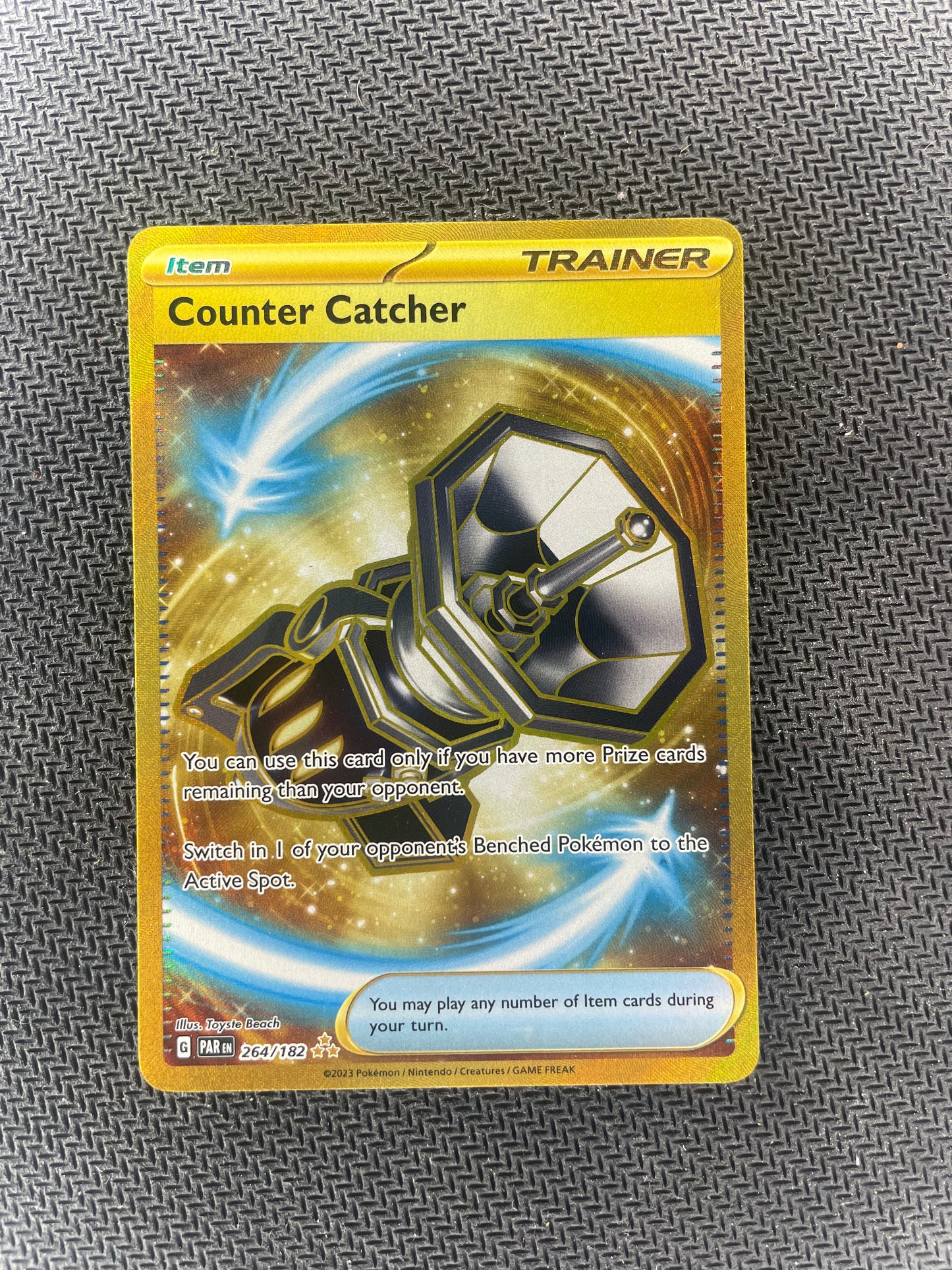 2023 Pokemon Paradox Rift 264/182 Counter Catcher Gold Secret Rare ...