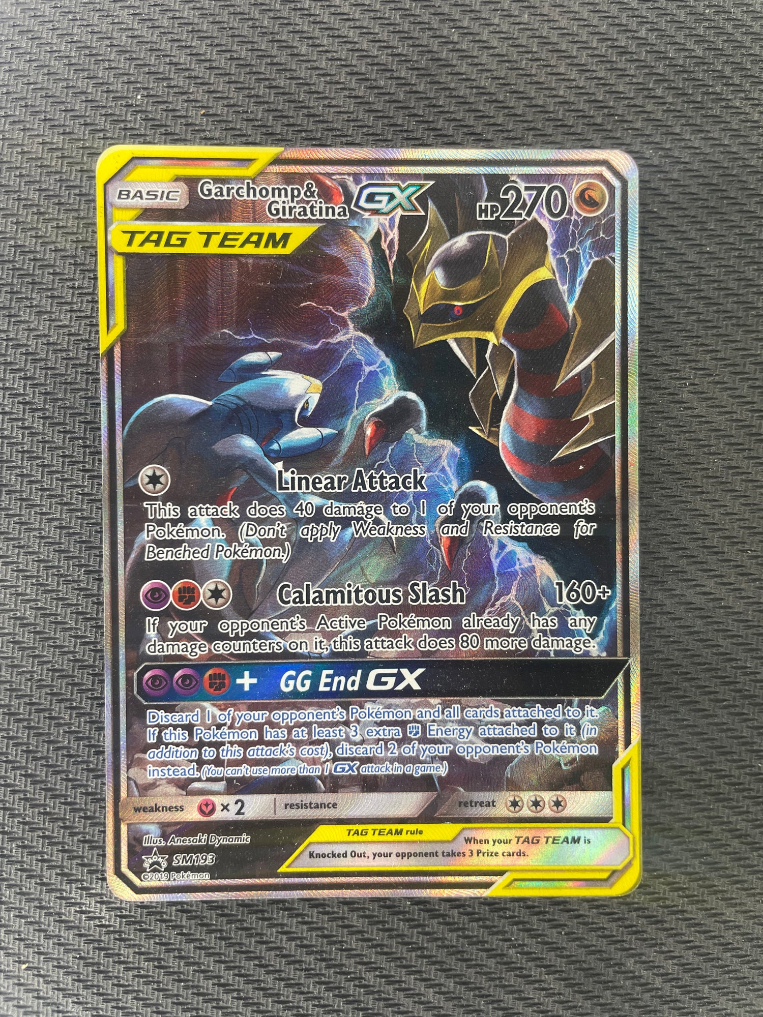 2019 Pokemon Sun & Moon SM193 Garchomp & Giratina Gx Black Star Promo ...