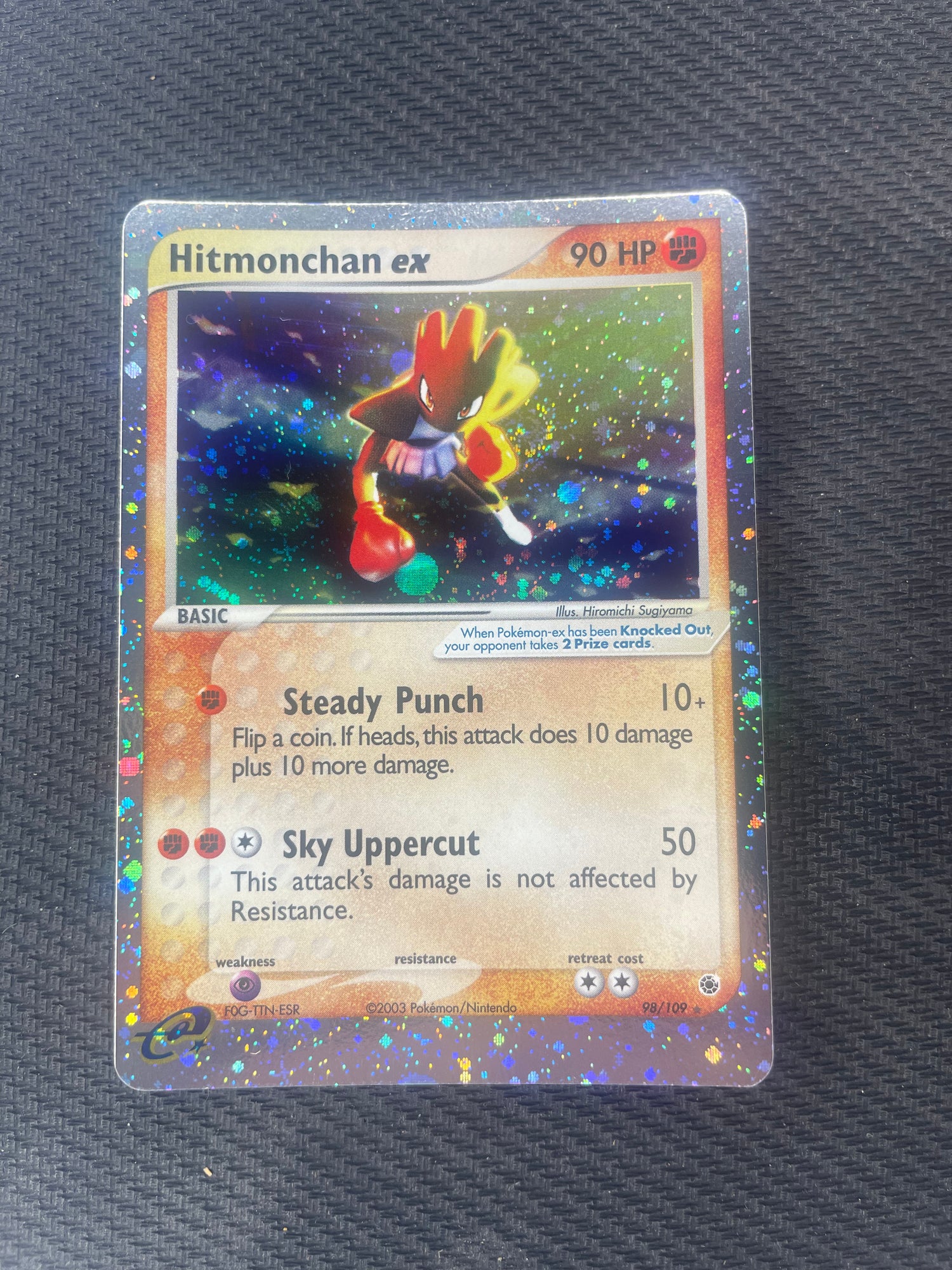 2003 Pokemon Ruby & Sapphire 98/109 Hitmonchan EX Holo – Mint Collectables