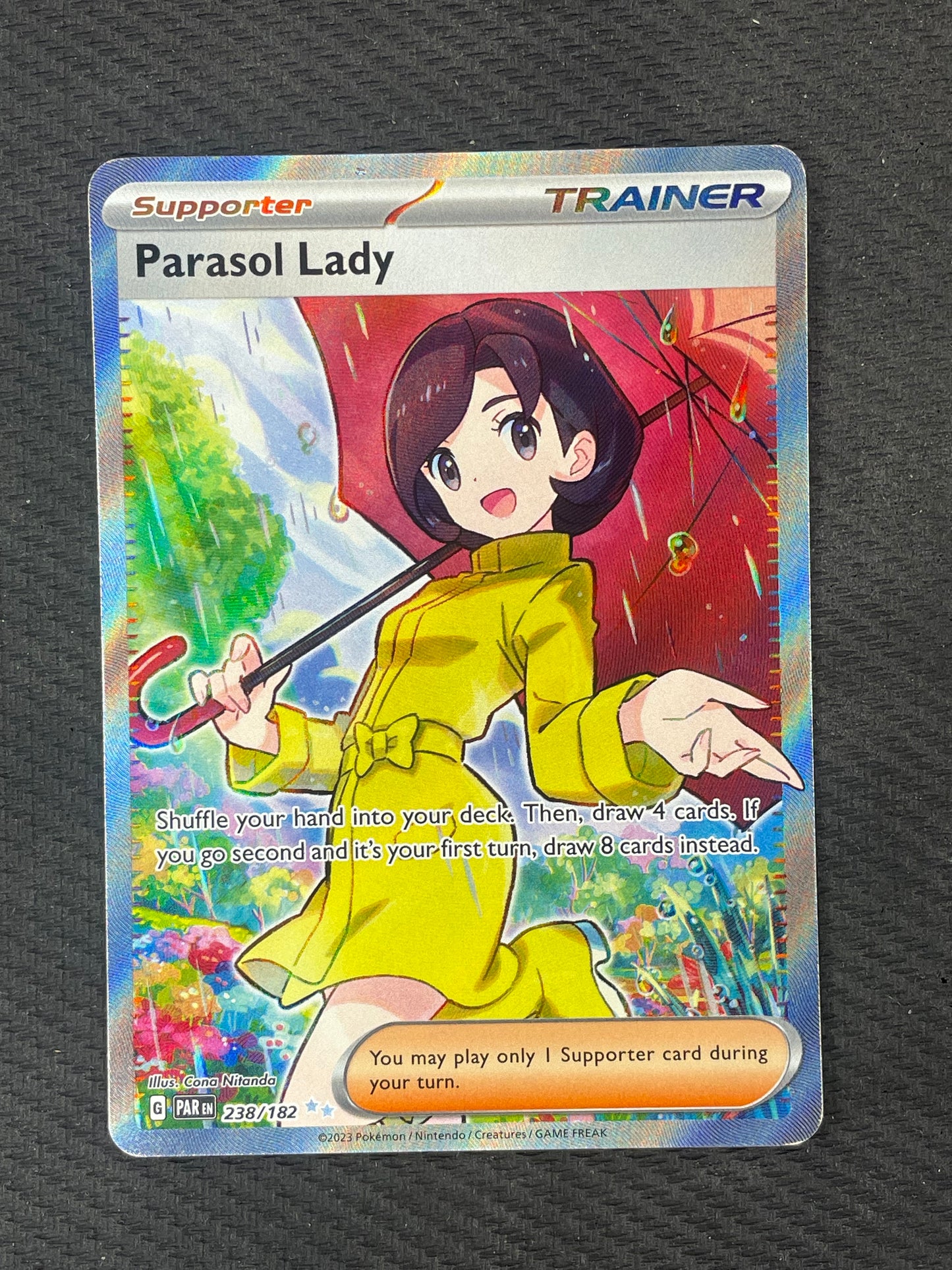 2023 Pokemon Paradox Rift 238/182 Parasol Lady Full Trainer Art – Mint ...