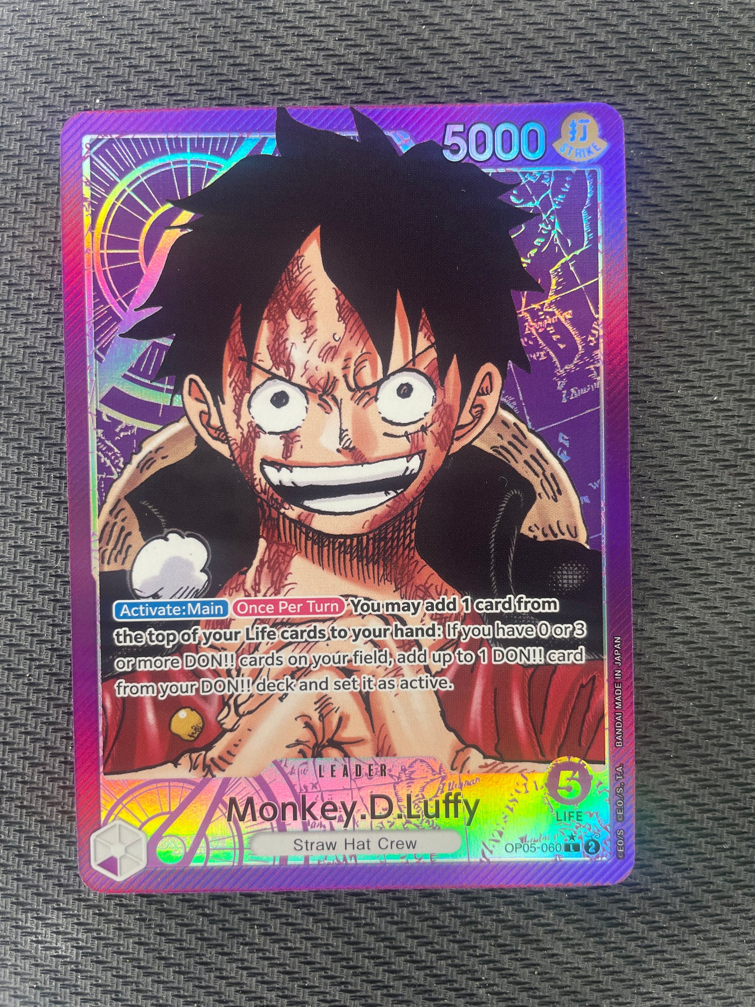 One Piece TCG Awaking of the New Era OP05-060 Monkey.D.Luffy Alternate – Mint Collectables