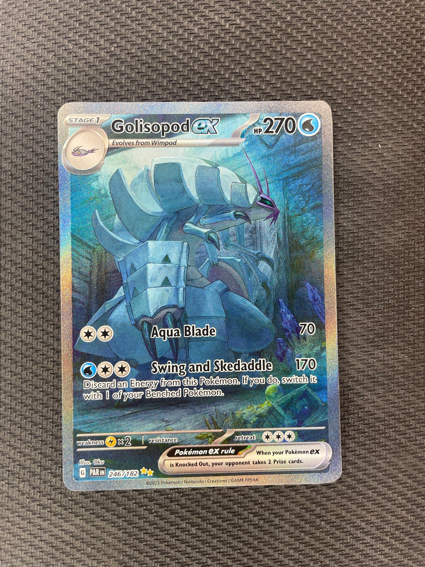 2023 Pokemon Paradox Rift 246/182 Golisopod EX Special Illustrator Rar ...