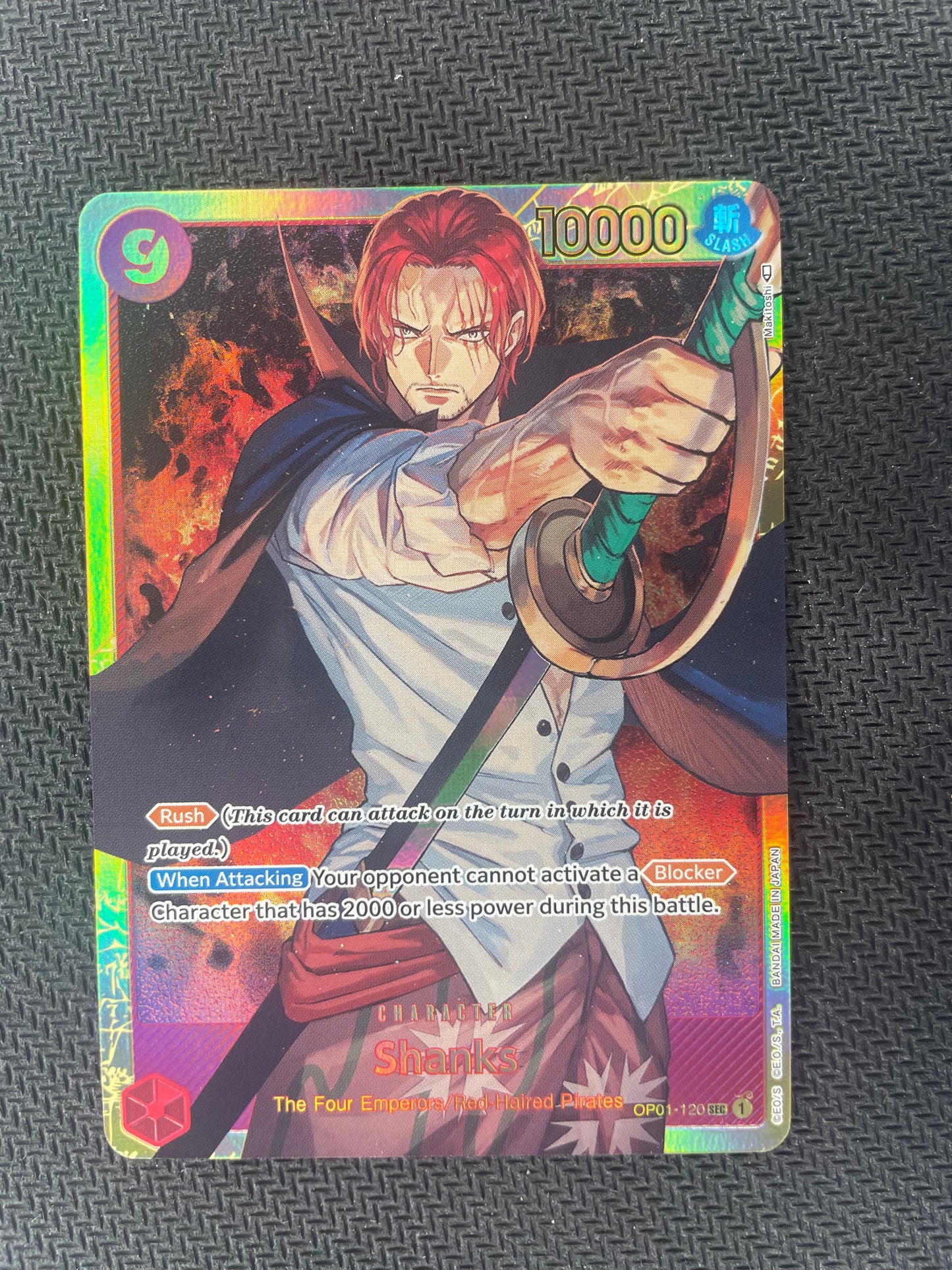 One Piece TCG Romance Dawn OP01-120 Shanks SEC – Mint Collectables