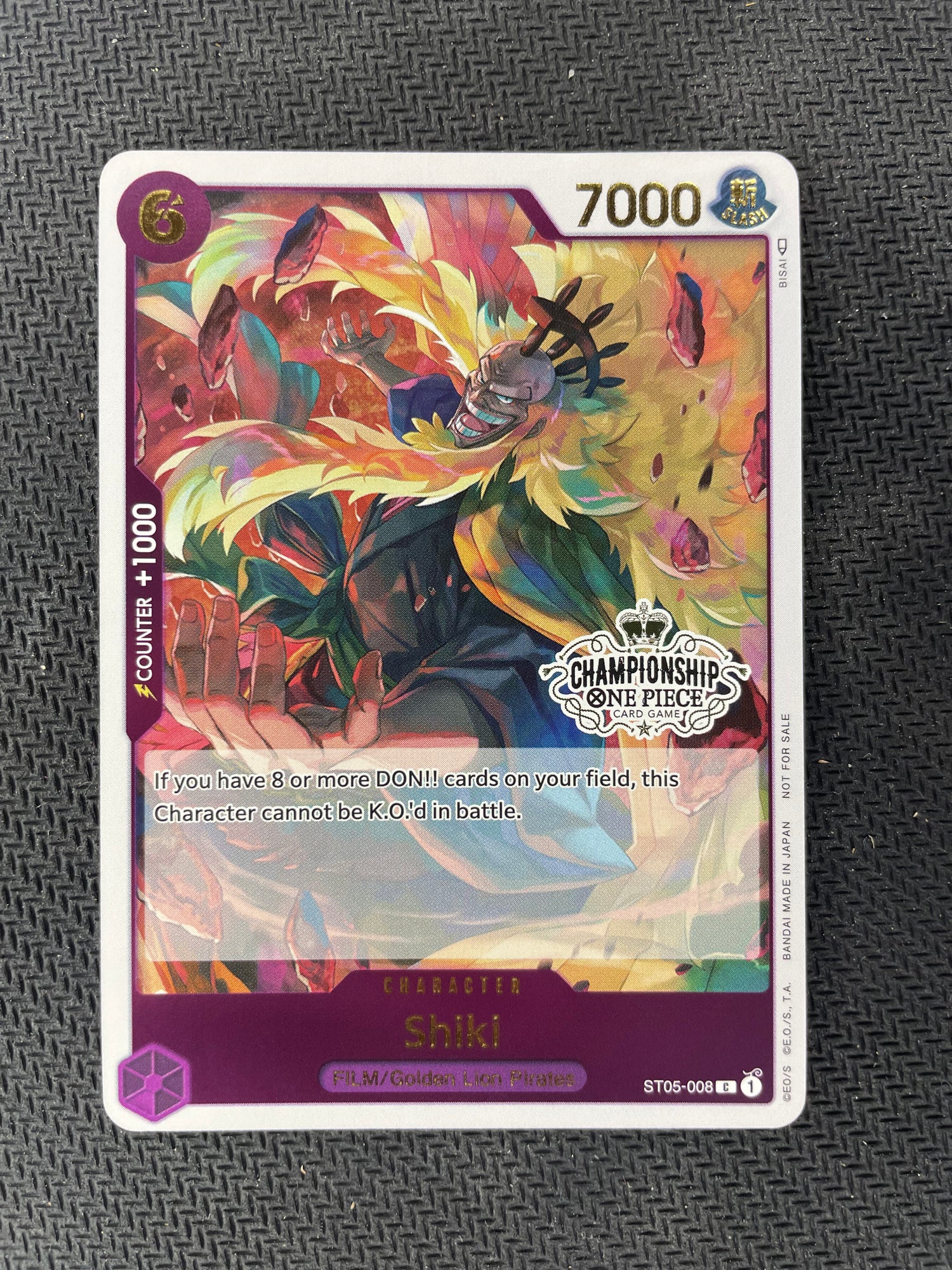 One Piece TCG ST05-008 Shiki Store Championships Alternate Art – Mint ...