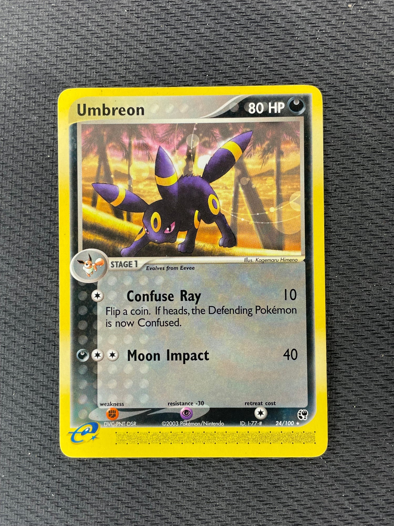 2003 Pokemon Sandstorm 24/100 Umbreon Non Holo E-series – Mint Collectables