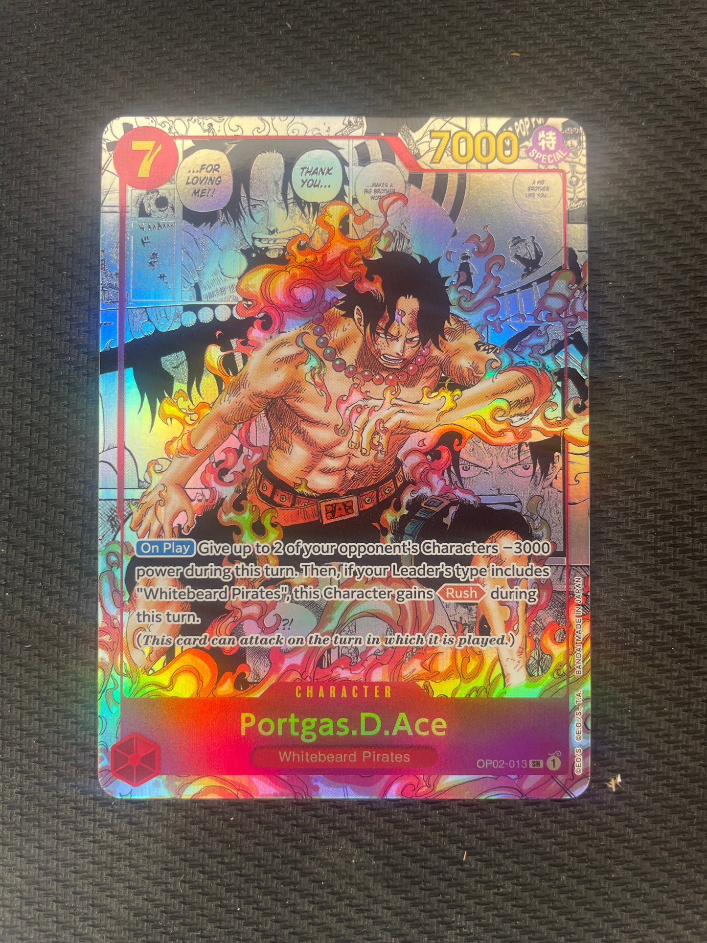 One Piece TCG Paramount War OP02-013 Portgas.D.Ace Manga Alternate Art – Mint Collectables