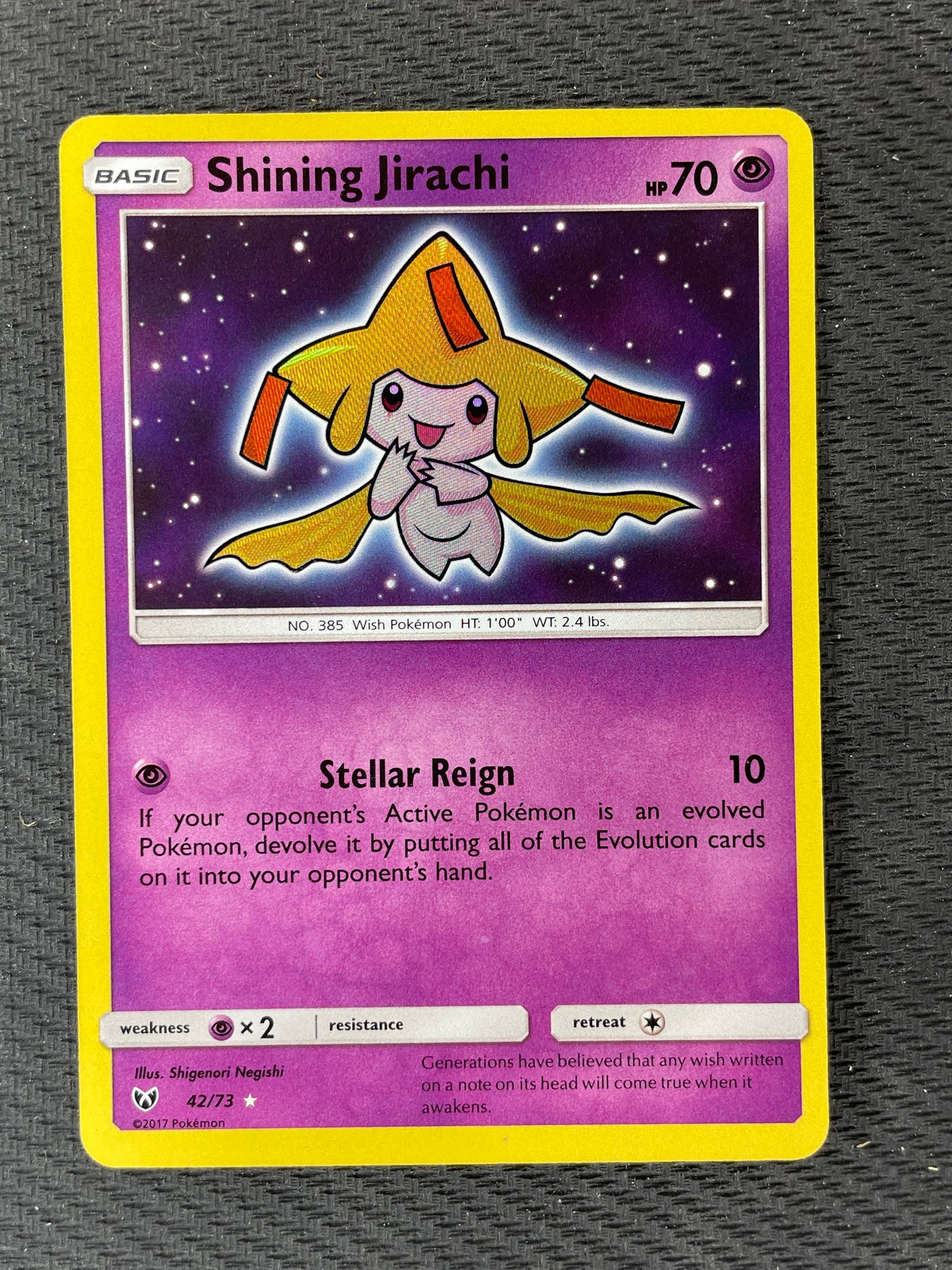 2017 Pokemon Shining Legends 42/73 Shining Jirachi – Mint Collectables