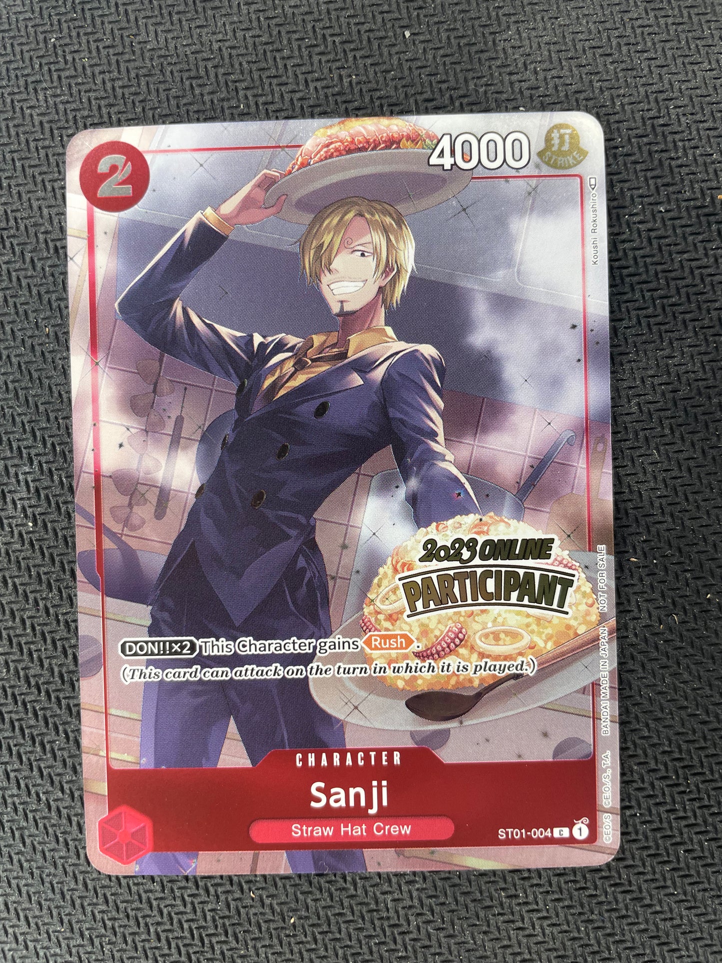 One Piece TCG ST01-004 Sanji 23’ Online Participation Alternate Art – Mint Collectables