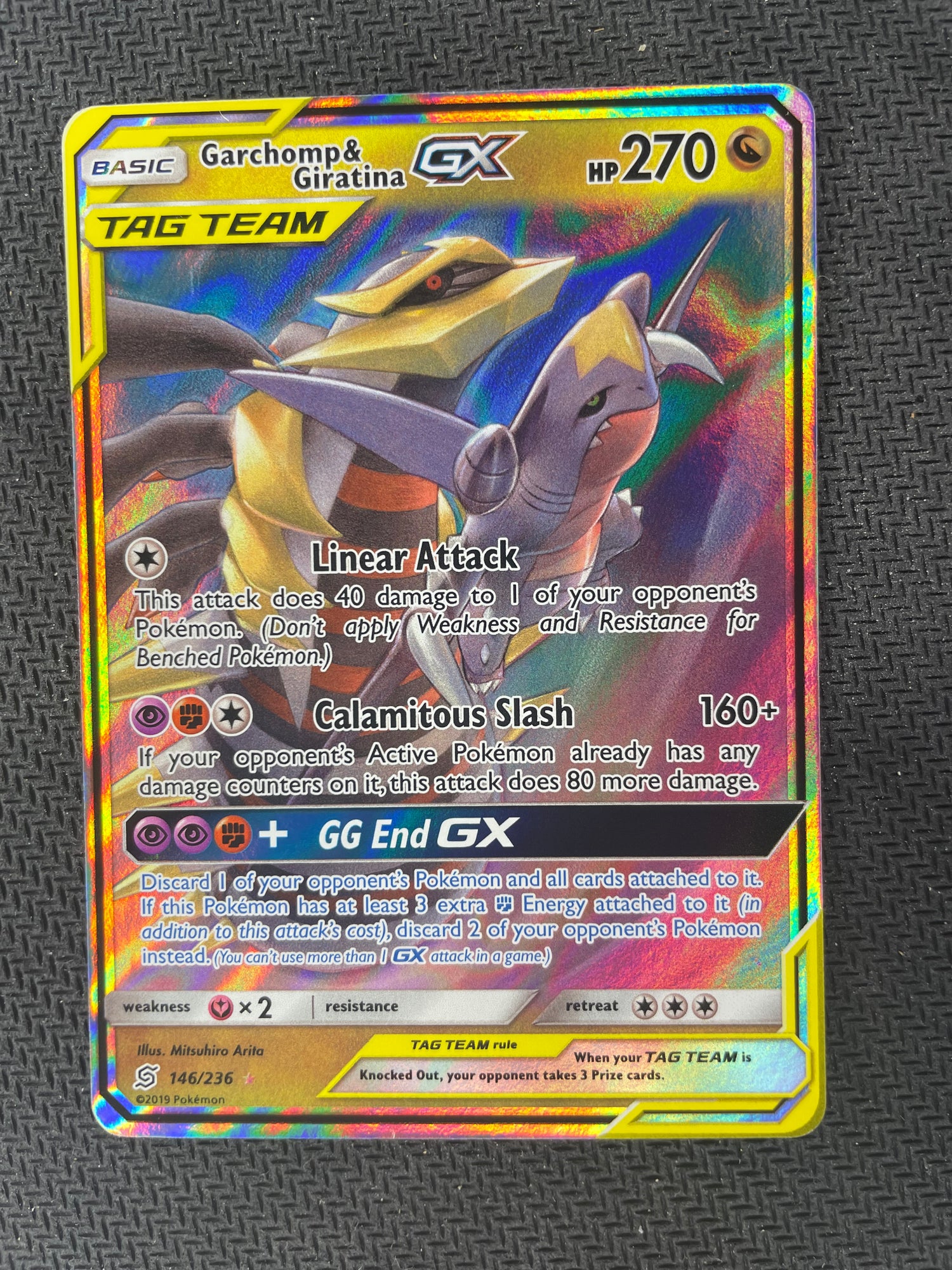 2019 Unified Minds 146/236 Garchomp & Giratina GX Tag Team Full Art ...
