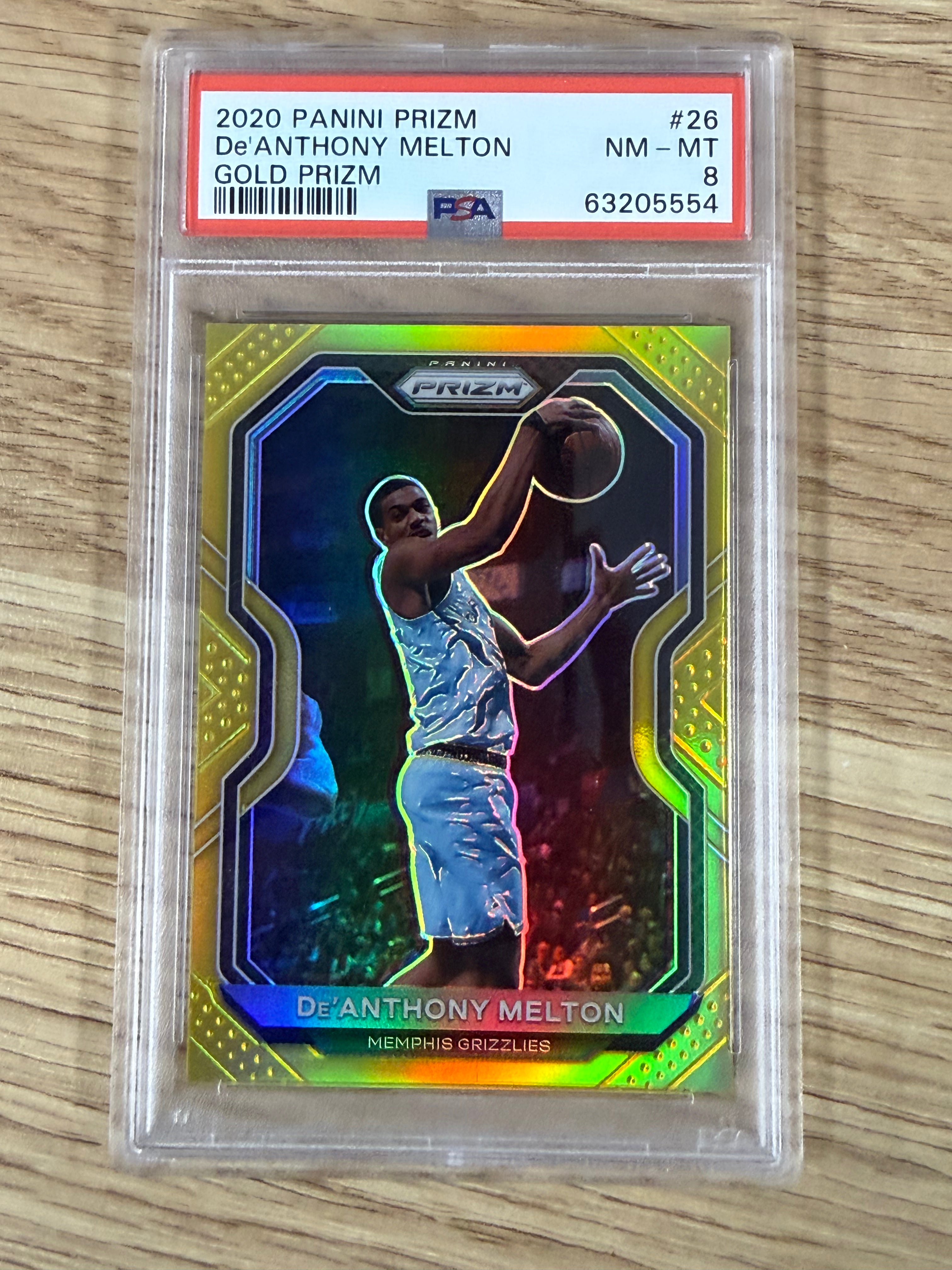 2020 Panini Prizm #26 De’Anthony Melton Gold Prizm 04/10 PSA 8
