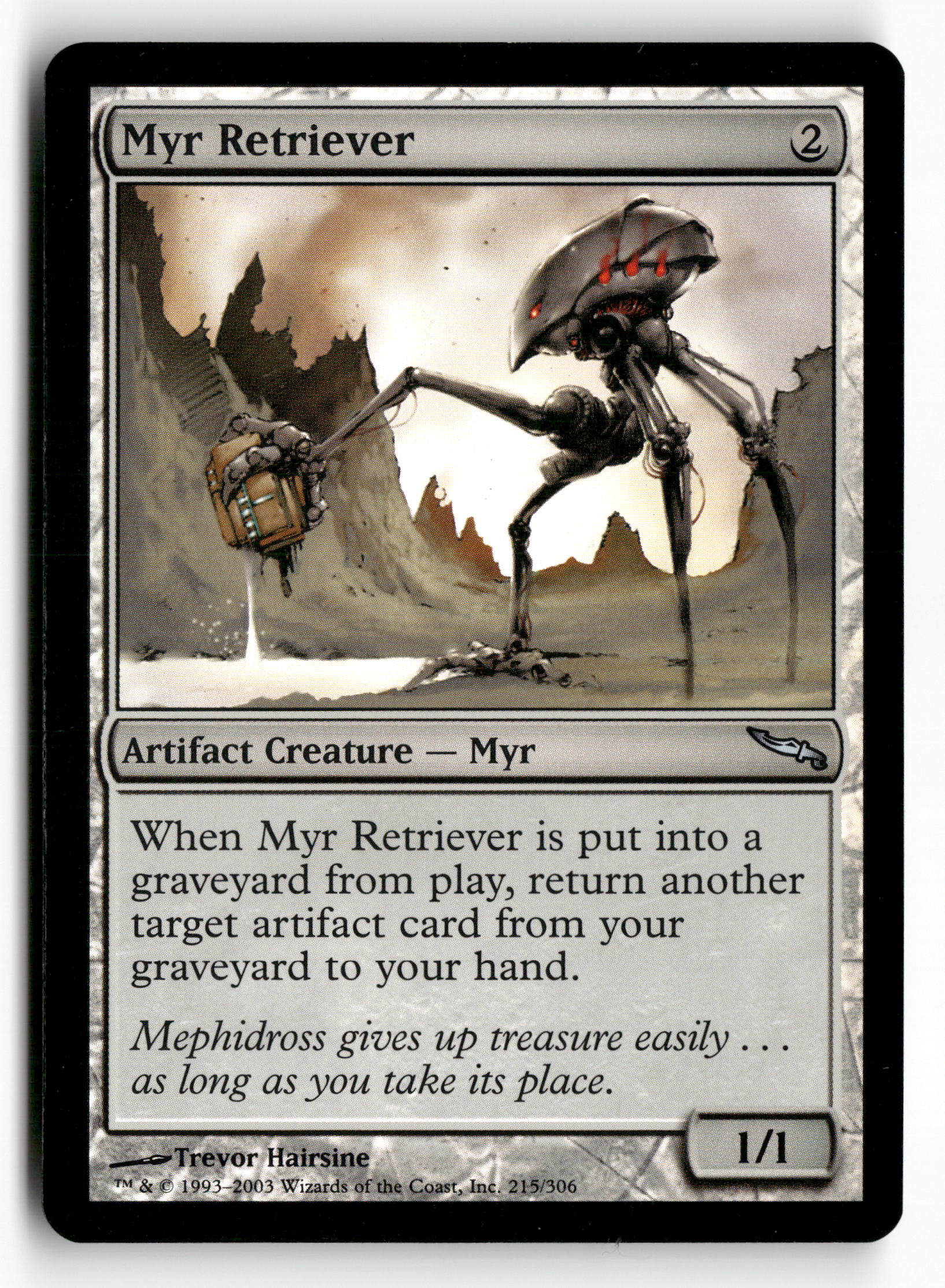 2003 MTG Magic The Gathering Mirrodin 215/306 Myr Retriever FOIL