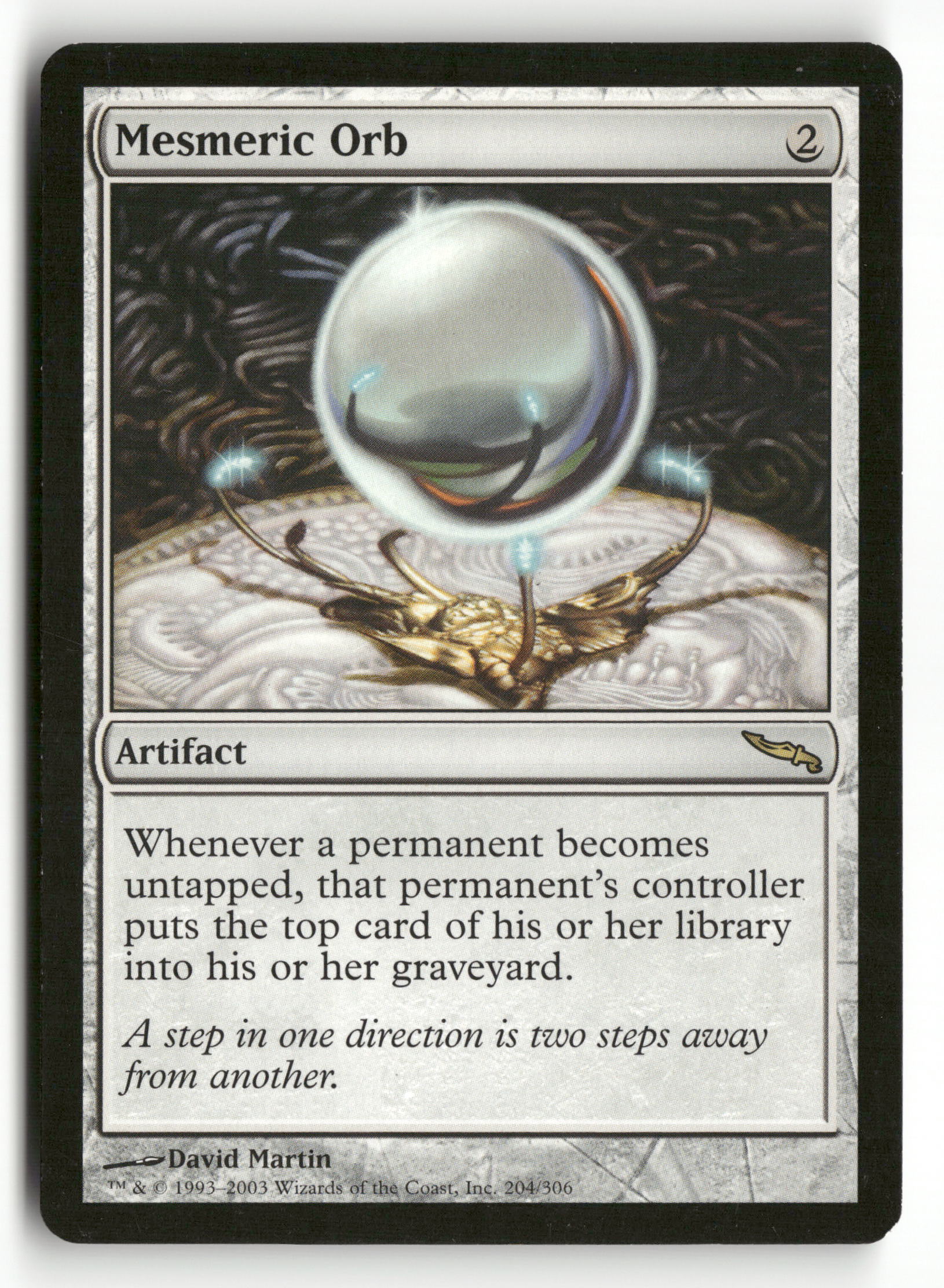 Magic The Gathering Mirrodin 204 Mesmeric Orb Rare