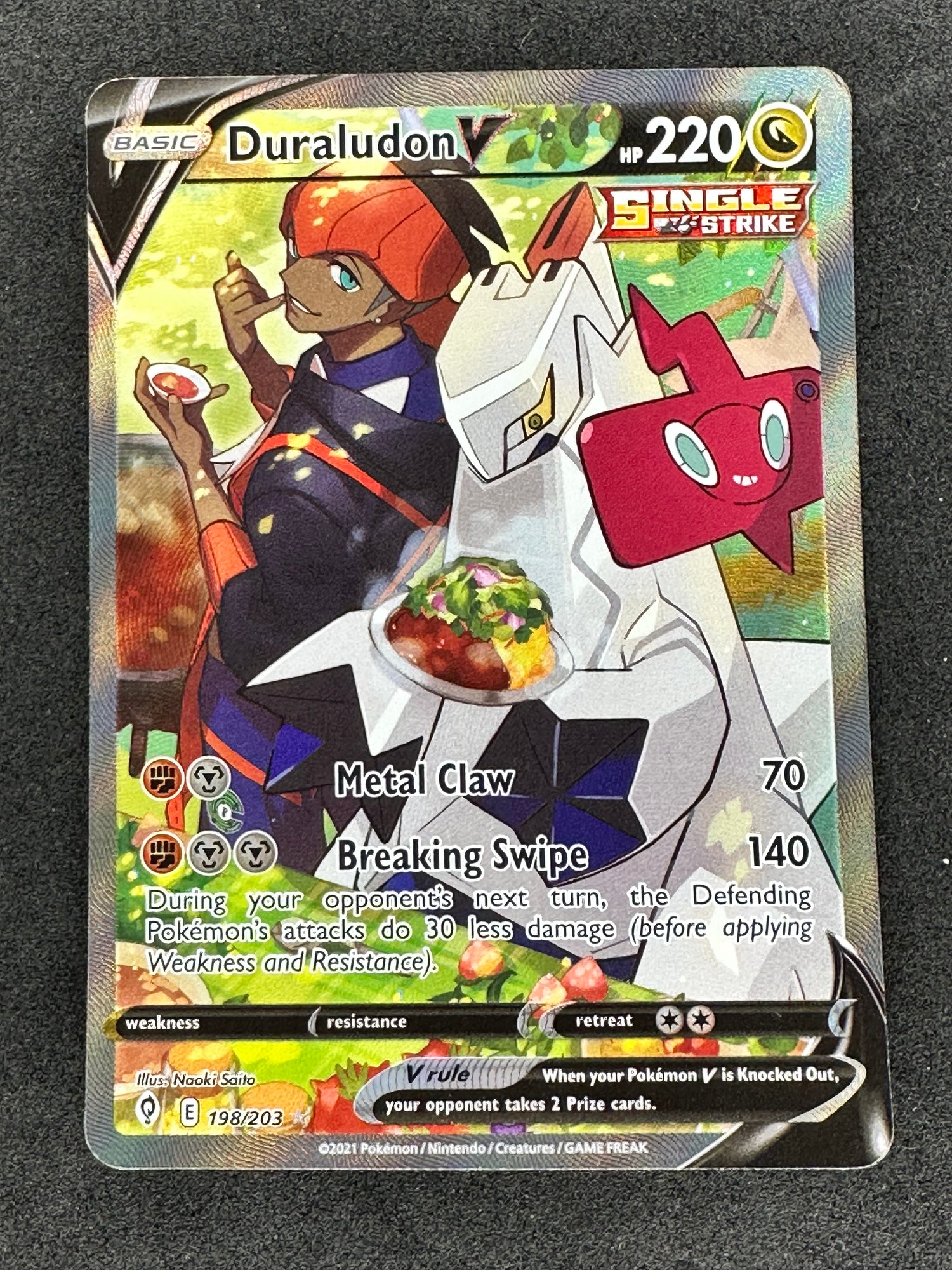 2021 Pokemon Evolving Skies 198/203 Duraludon V Full Art – Mint ...