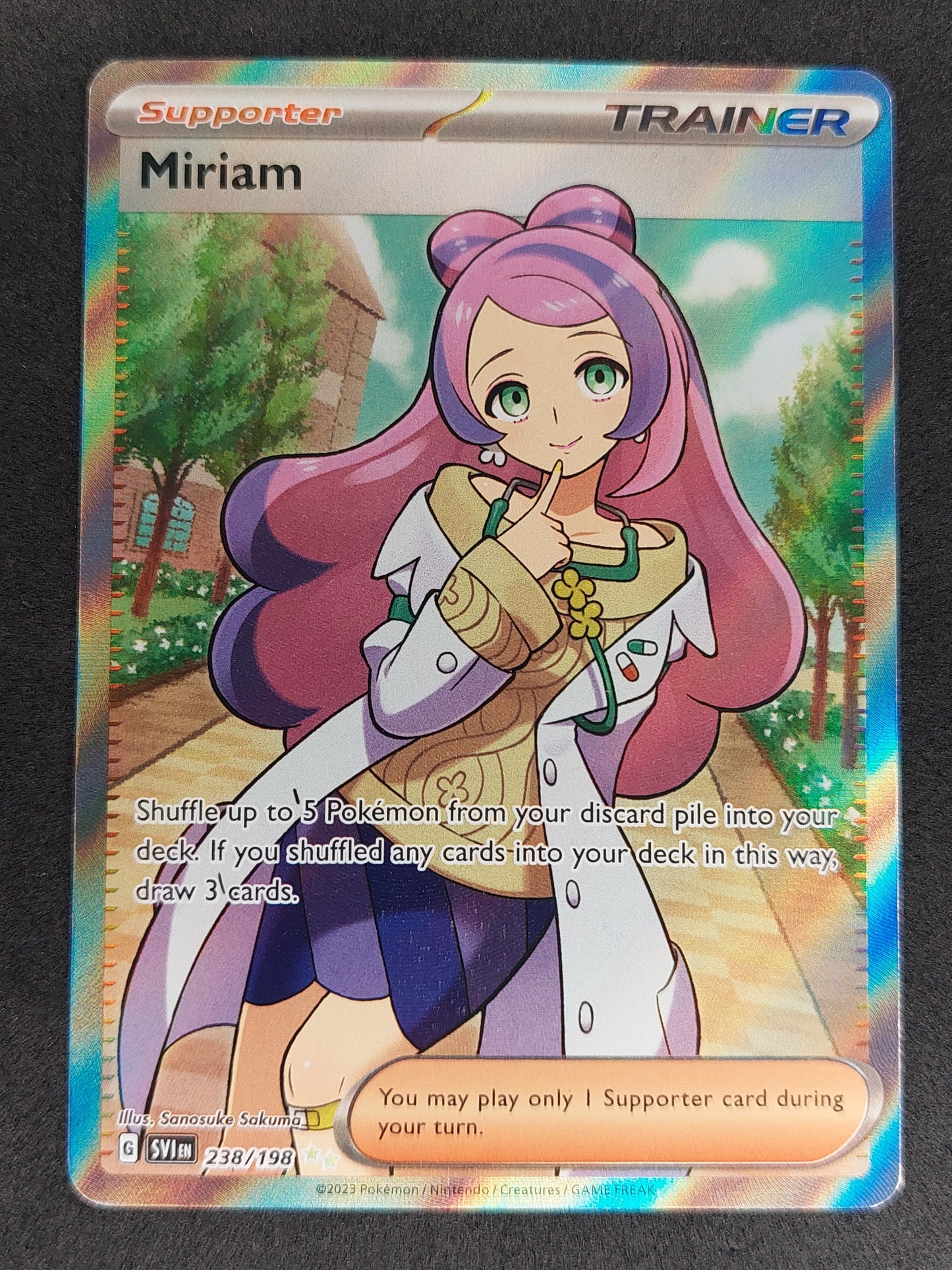 2023 Pokemon Scarlet & Violet Trainer Miriam Full Art Secret Rare 238 ...